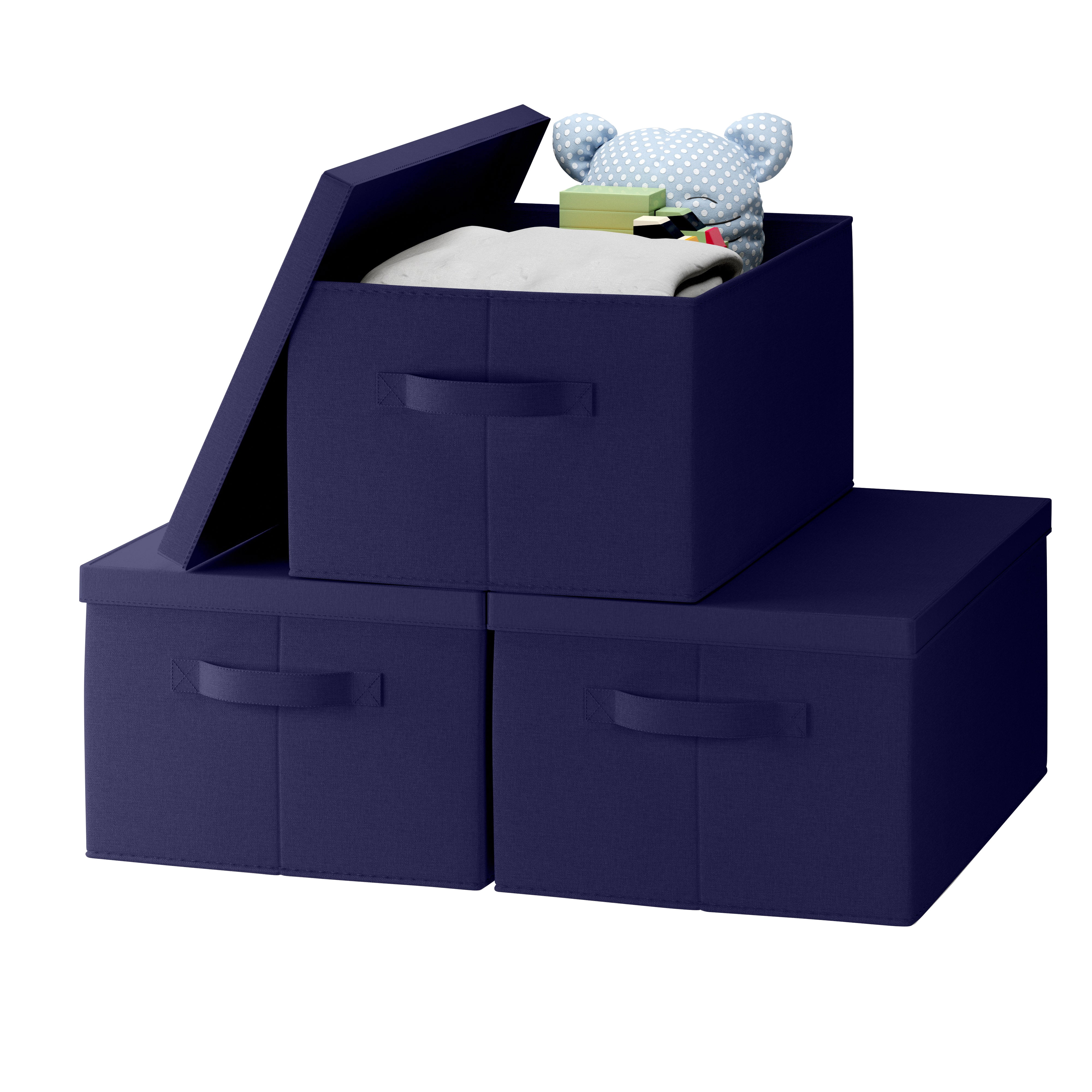 Ornavo Home Foldable Collapsible Large Storage Box Bins Fabric Shelf ...