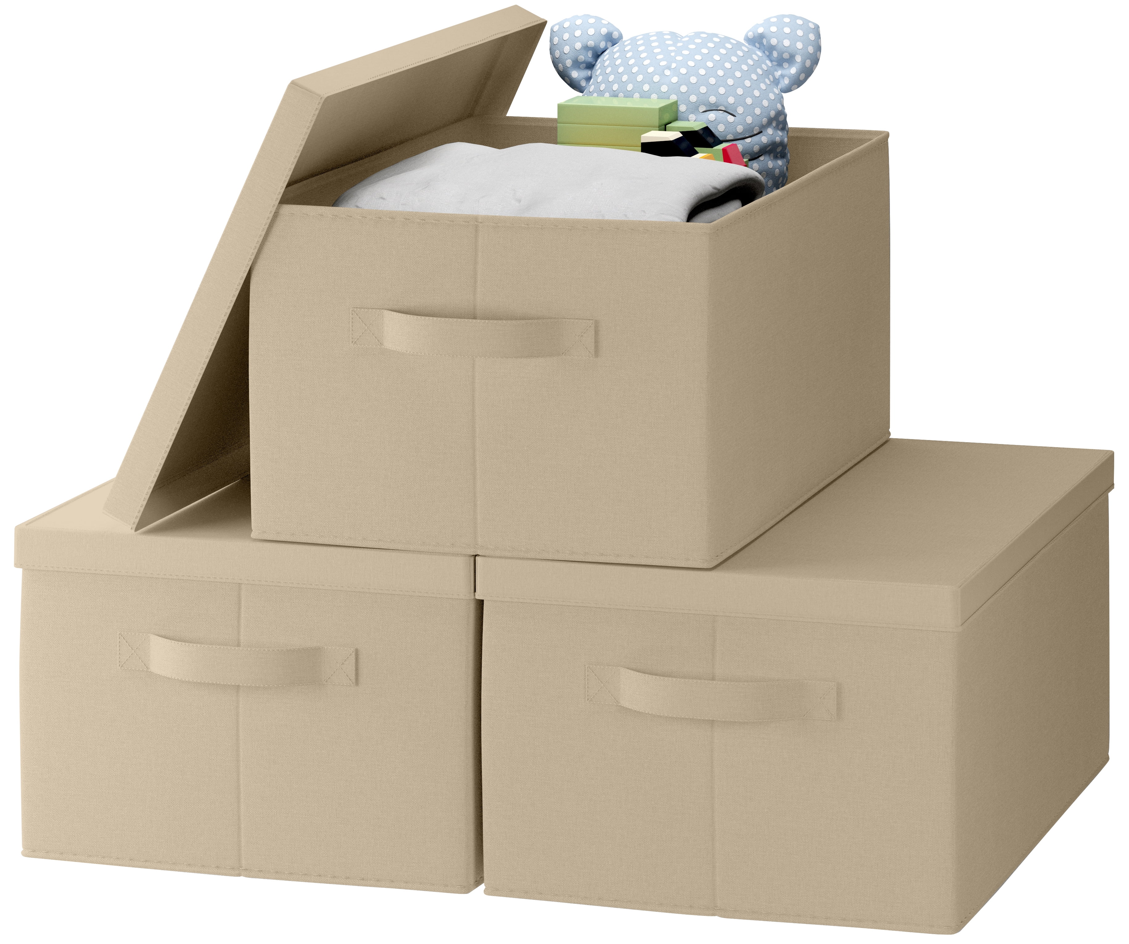 Ornavo Home Foldable Collapsible Large Storage Box Bins Fabric Shelf ...