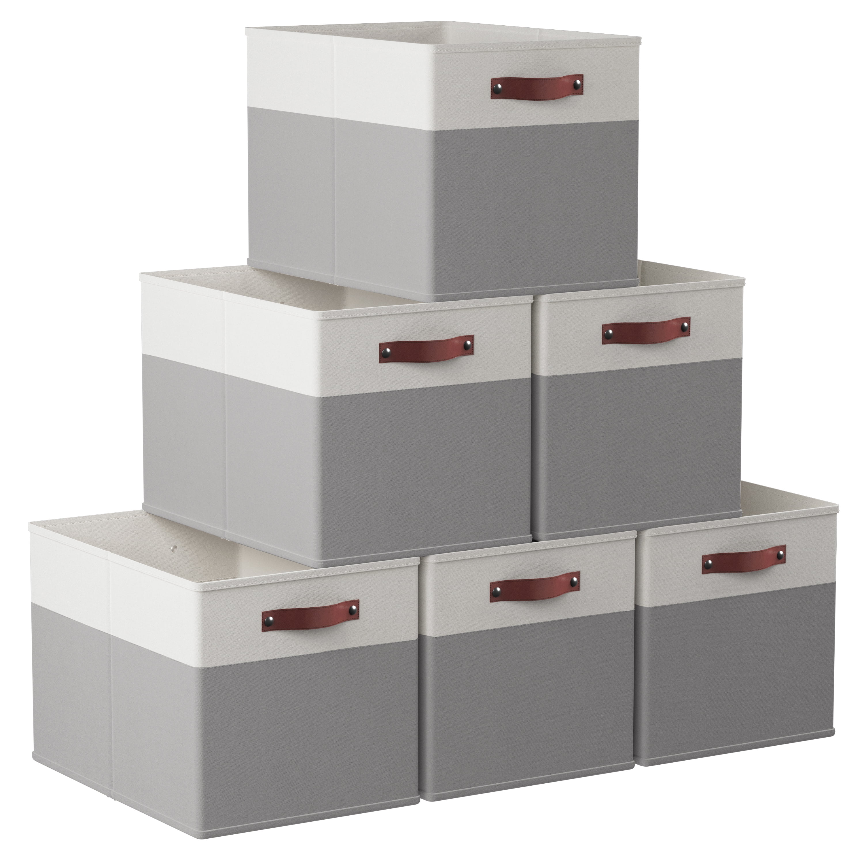 Ornavo Home Foldable Collapsible Storage Box Bins Linen Fabric Shelf ...