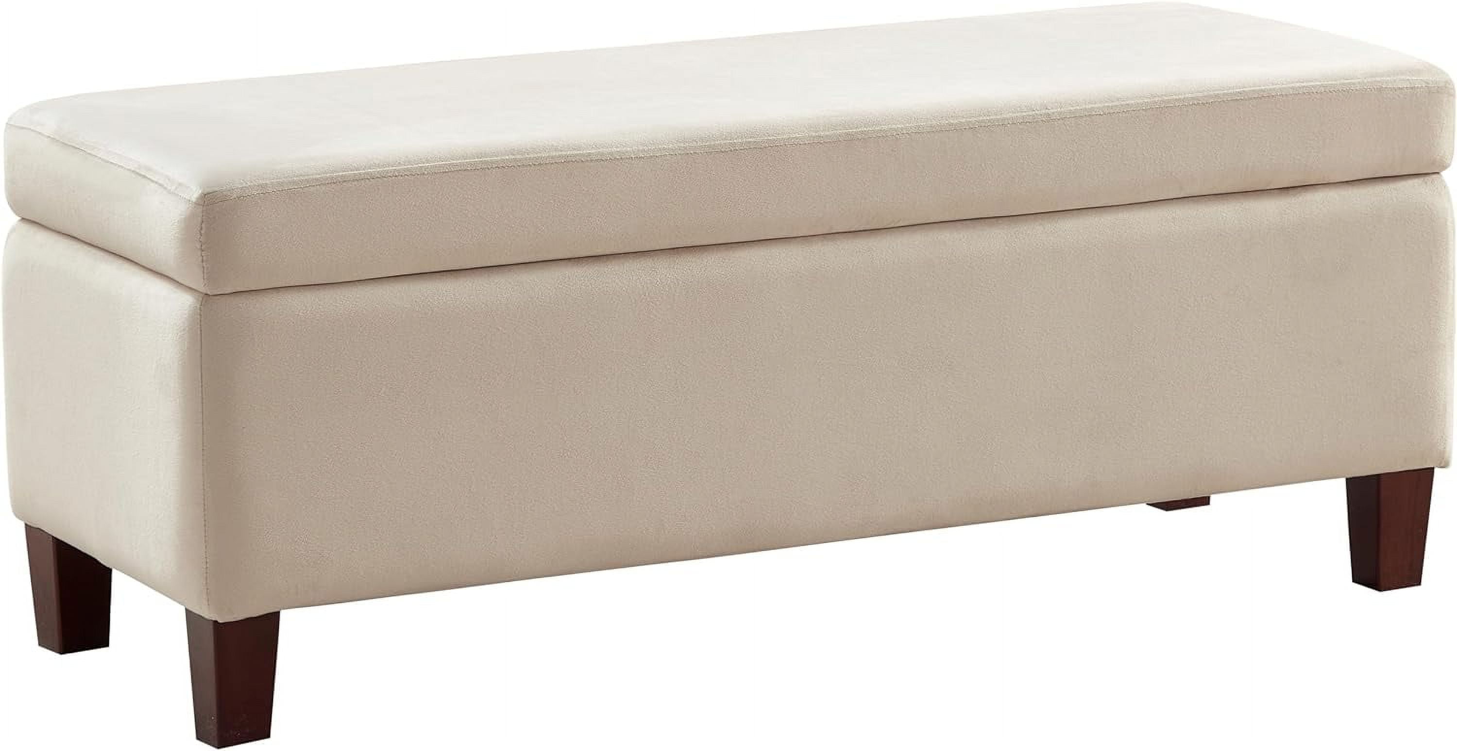 Ornavo Home Storage Ottoman Bench Upholstered Rectangle Storage Ottoman ...