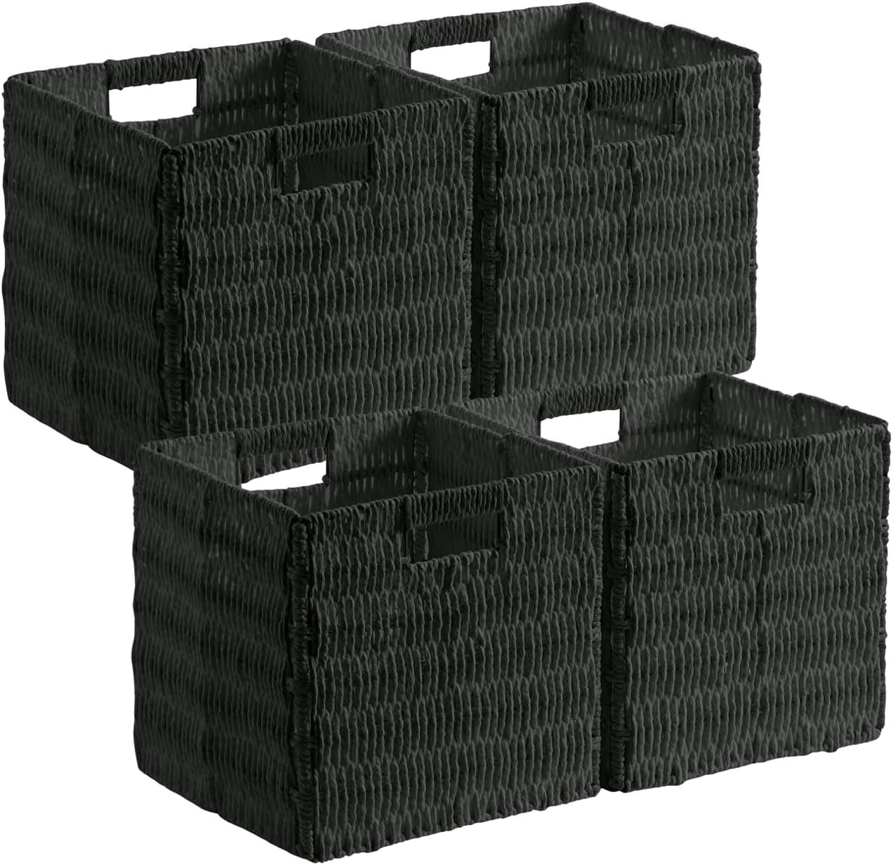 Ornavo Home Wicker Storage Cubes Bin, 10.5 Inch Shelf Basket ...