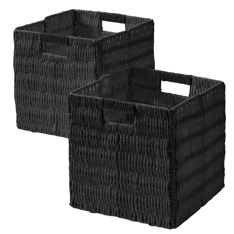 Ornavo Home Wicker Storage Cubes Bin, 13 x 13 Inch Storage Cubes Shelf ...