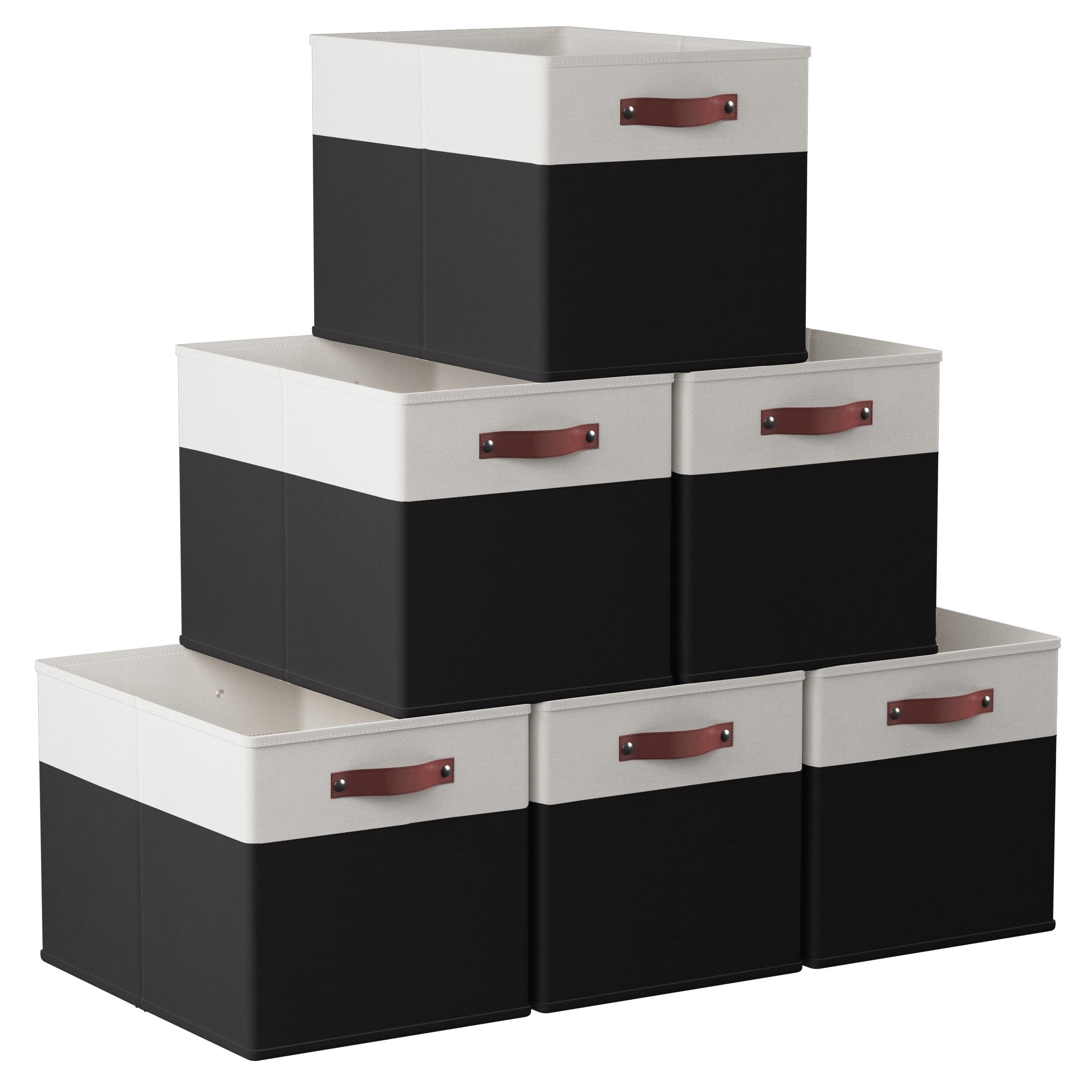 Ornavo Storage Bins Set of 6, 13x15x13 Multi-Color Storage Chest ...