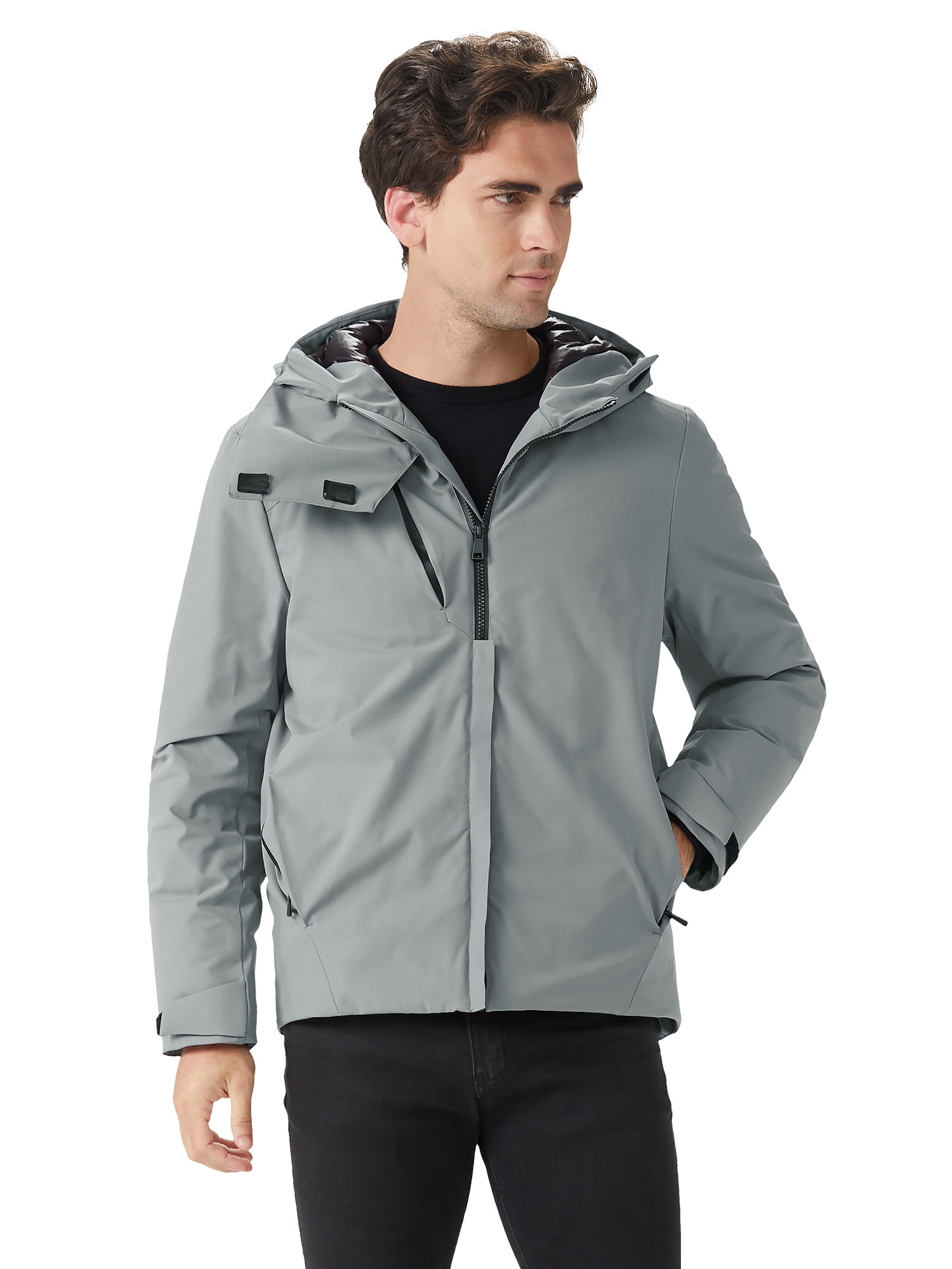 Orolay Men's Waterproof Down Coat Winter Jacket with Hood - Walmart.com