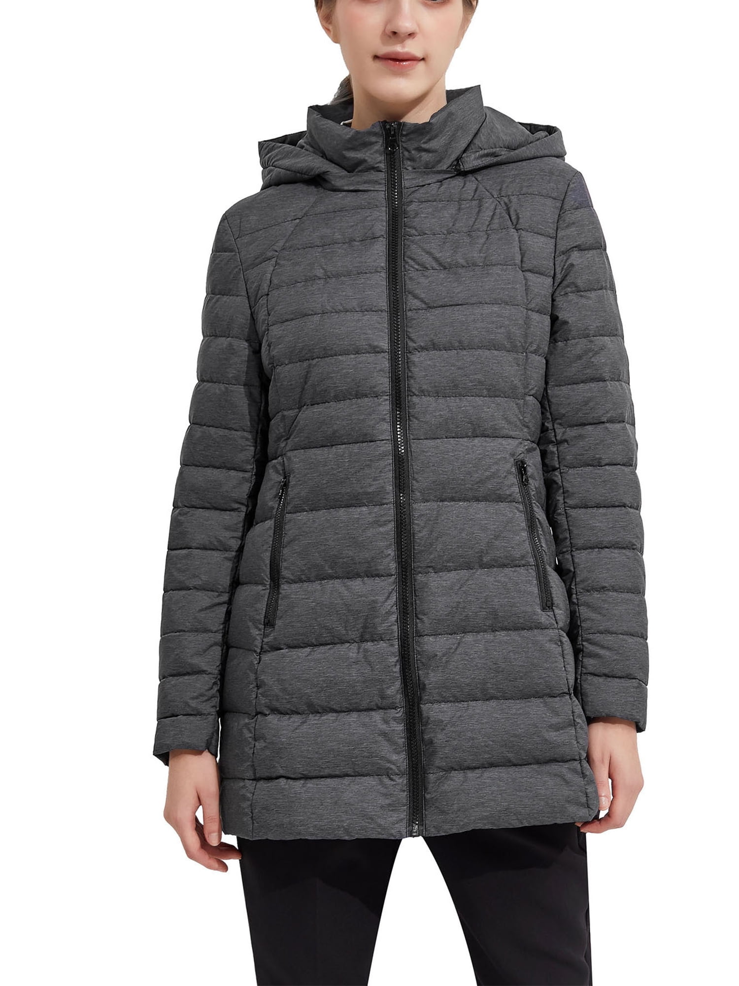 Orolay Women's Lightweight Down Jacket Water-Resistant Hooded Puffer ...