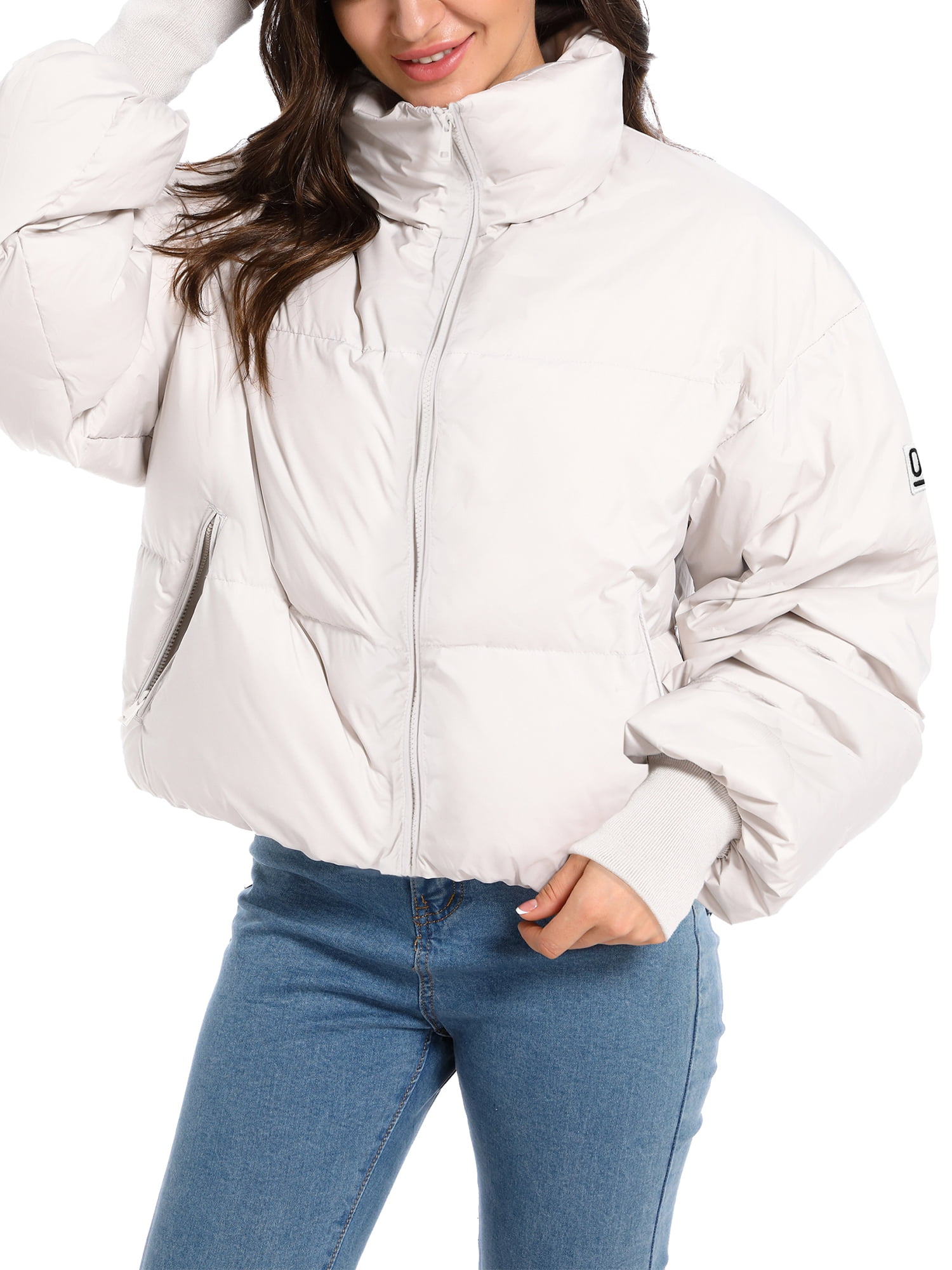 Orolay Women's Puffer Jacket Winter Puffer Jacket Long Sleeve Zipper ...