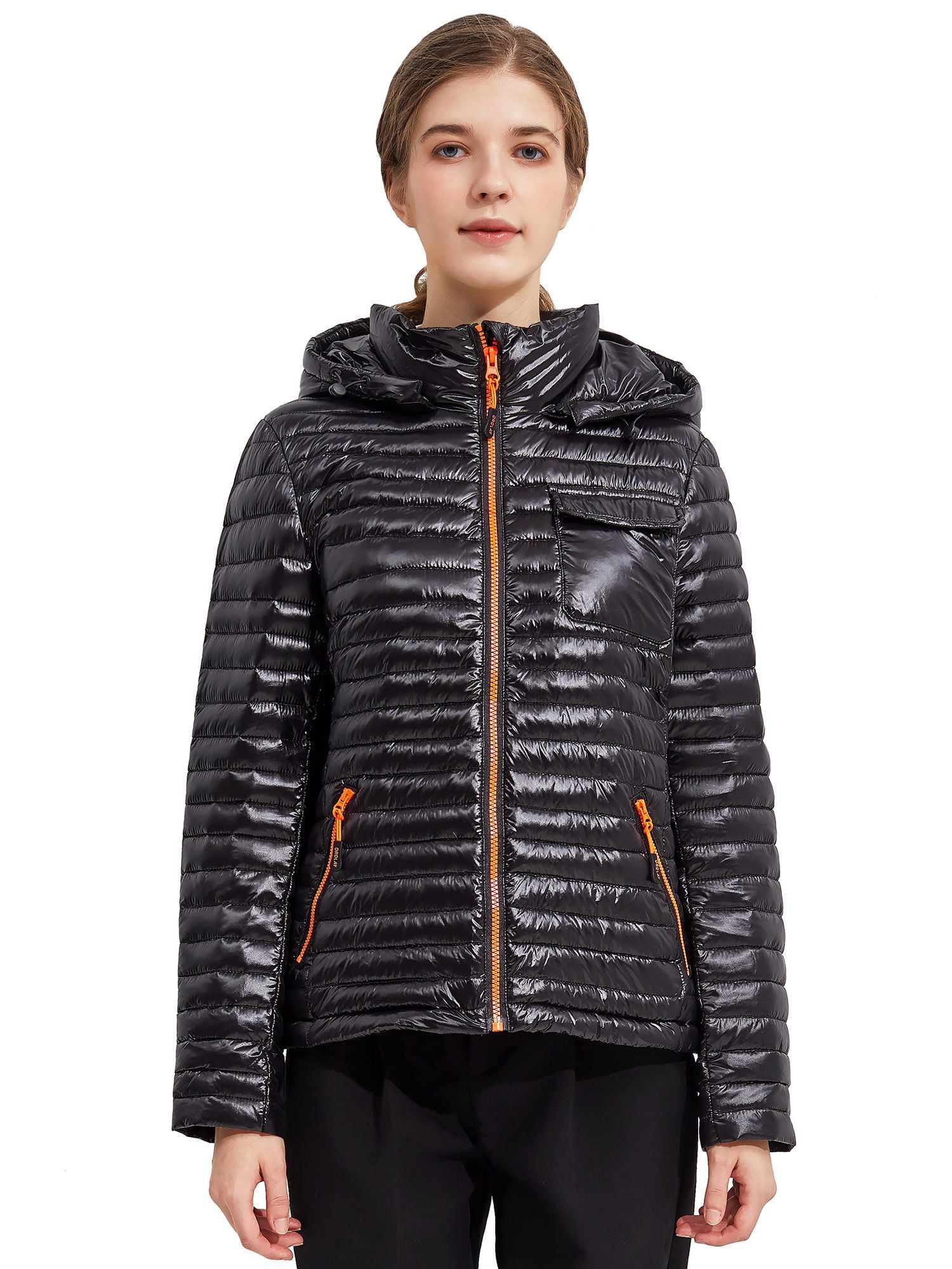 Orolay Women's Short Length Lightweight Down Jacket Packable Winter ...