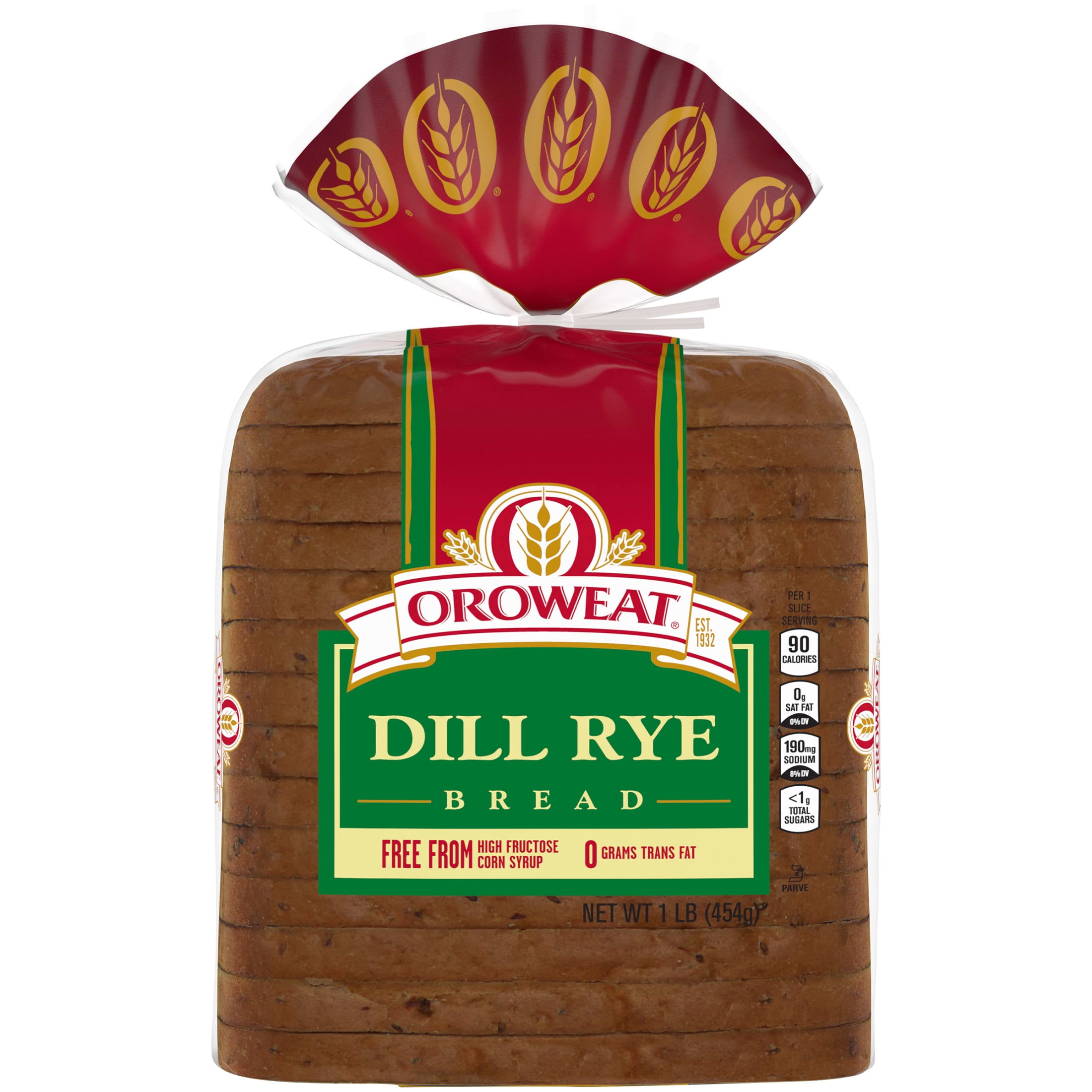 Oroweat Whole Wheat Dill Rye Bread, Traditional Recipe, Great Source of ...