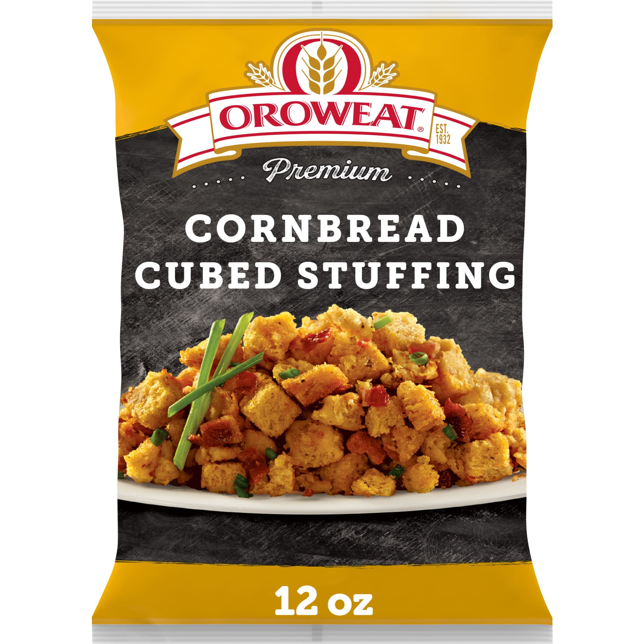 Oroweat Premium Cornbread Cubed Bread Stuffing, 12 oz, Kosher Turkey ...