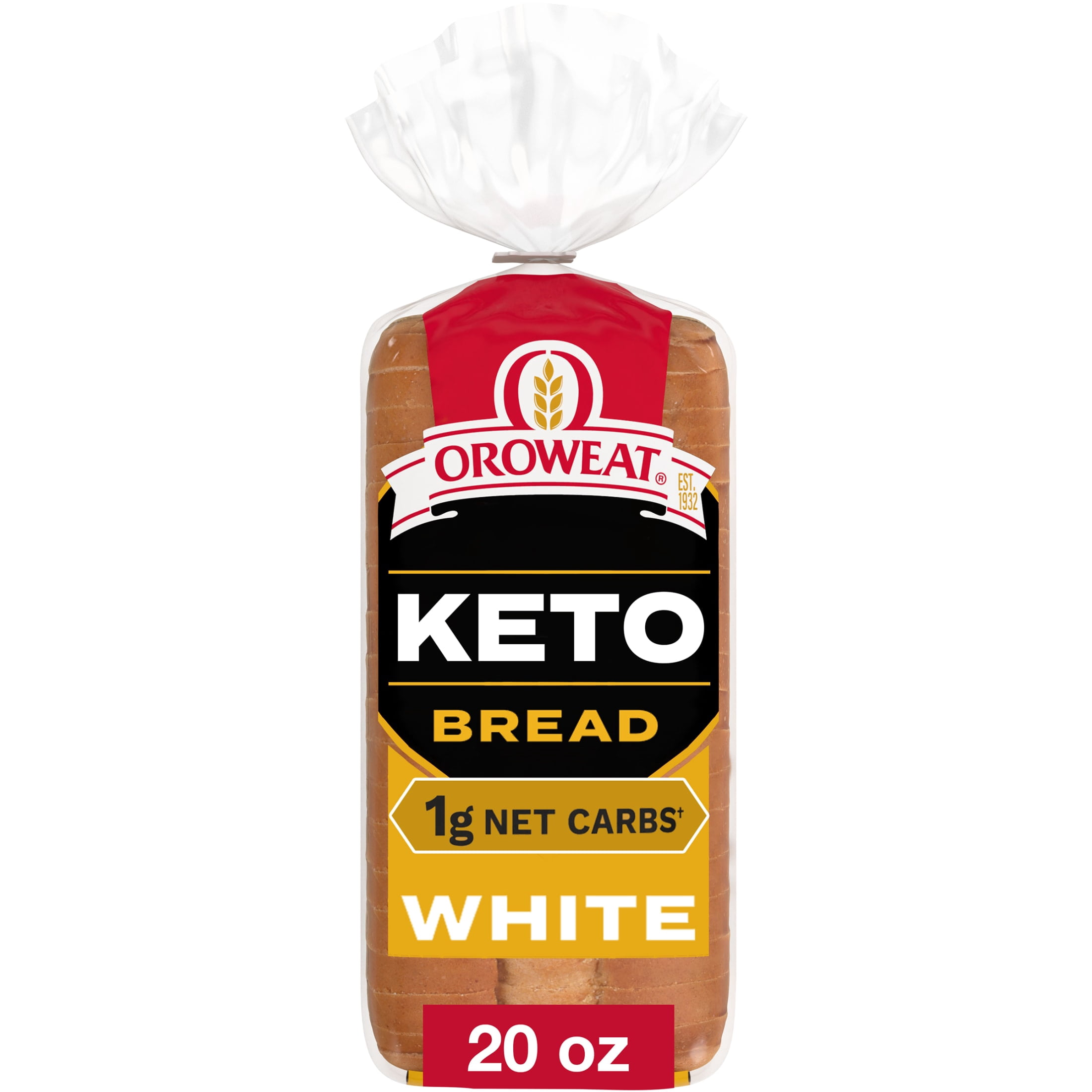 Oroweat Keto Bread, 20 oz, Plain White Bread, Low Net Carbs, High Fiber ...
