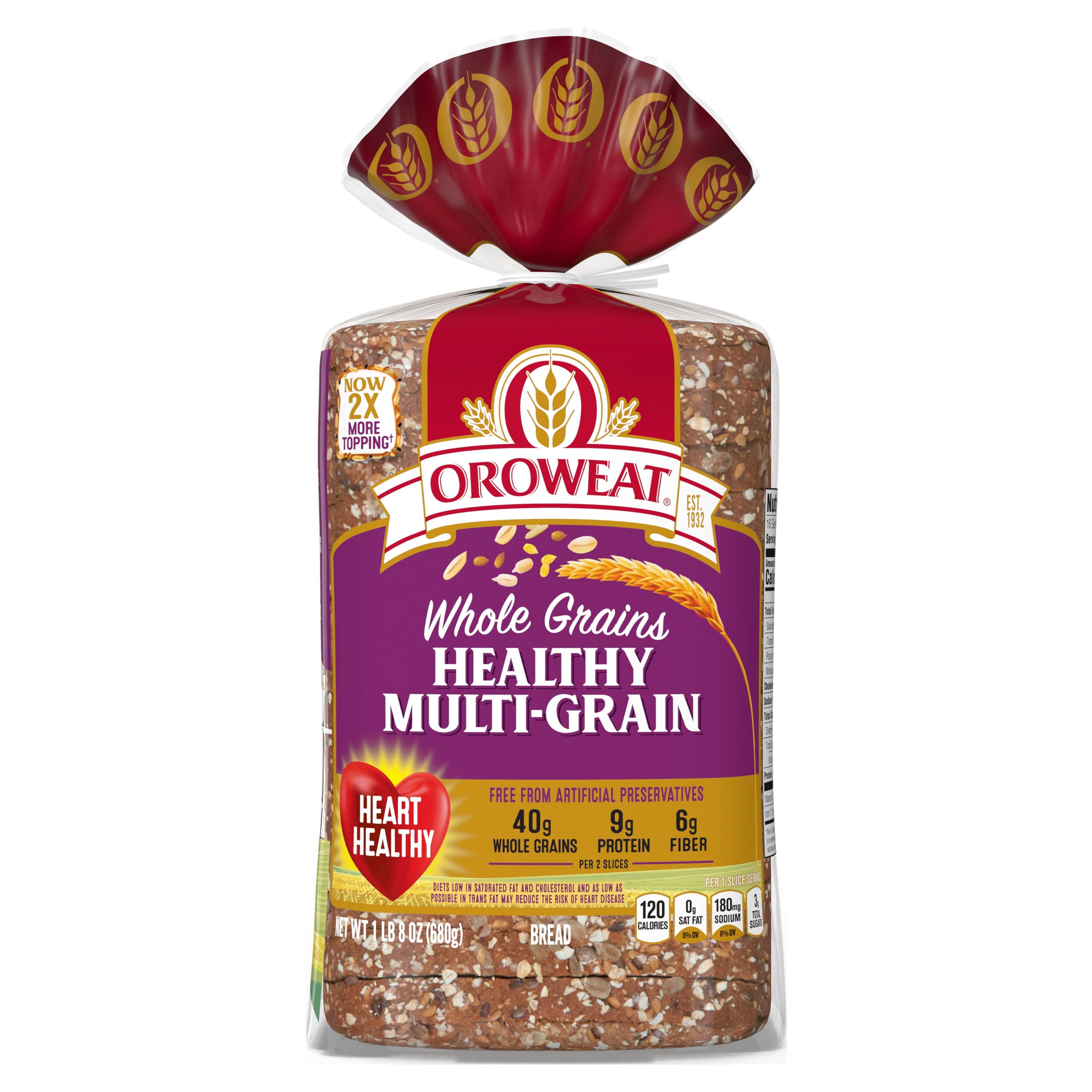 Great Grains Bakery Multigrain with Flax Seeds & Omega-3 Bread Loaf, 24 ...