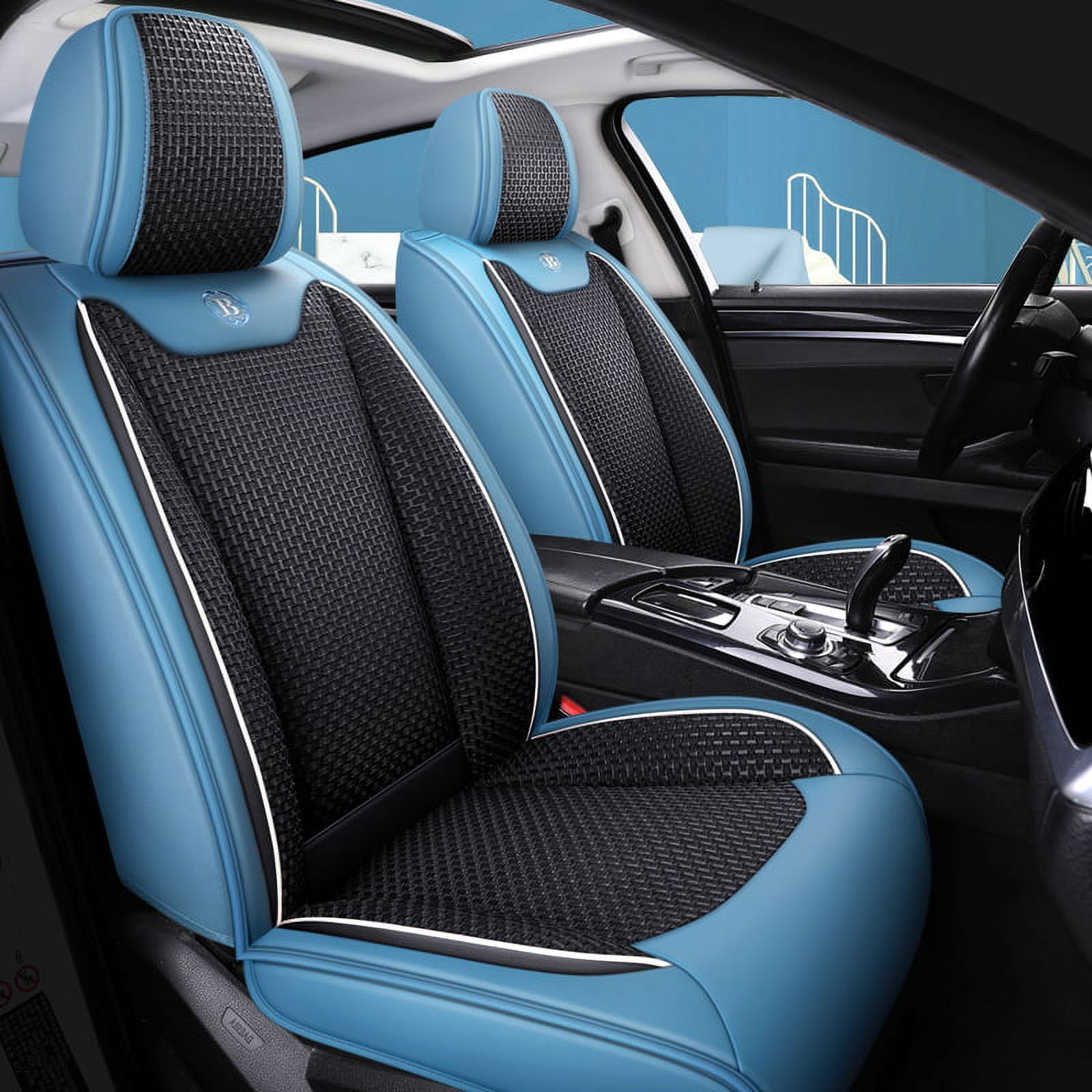 Oroyalcars Cool Fabric 5-Seater Universal Fit Car Seat Covers ...