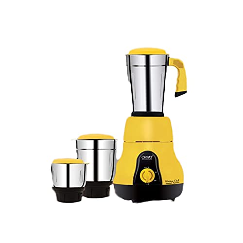 Orpat Mixer Grinder Kitchen Chef 650 W Majestic Yellow - Walmart.com