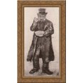 Orphan Man with Top Hat, Eating from a Plate 24x14 Gold Ornate Wood ...