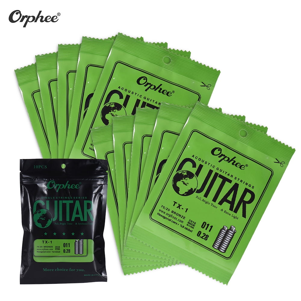 Orphee TX-1 Single String Replacement for Acoustic Folk Guitar 1st E ...