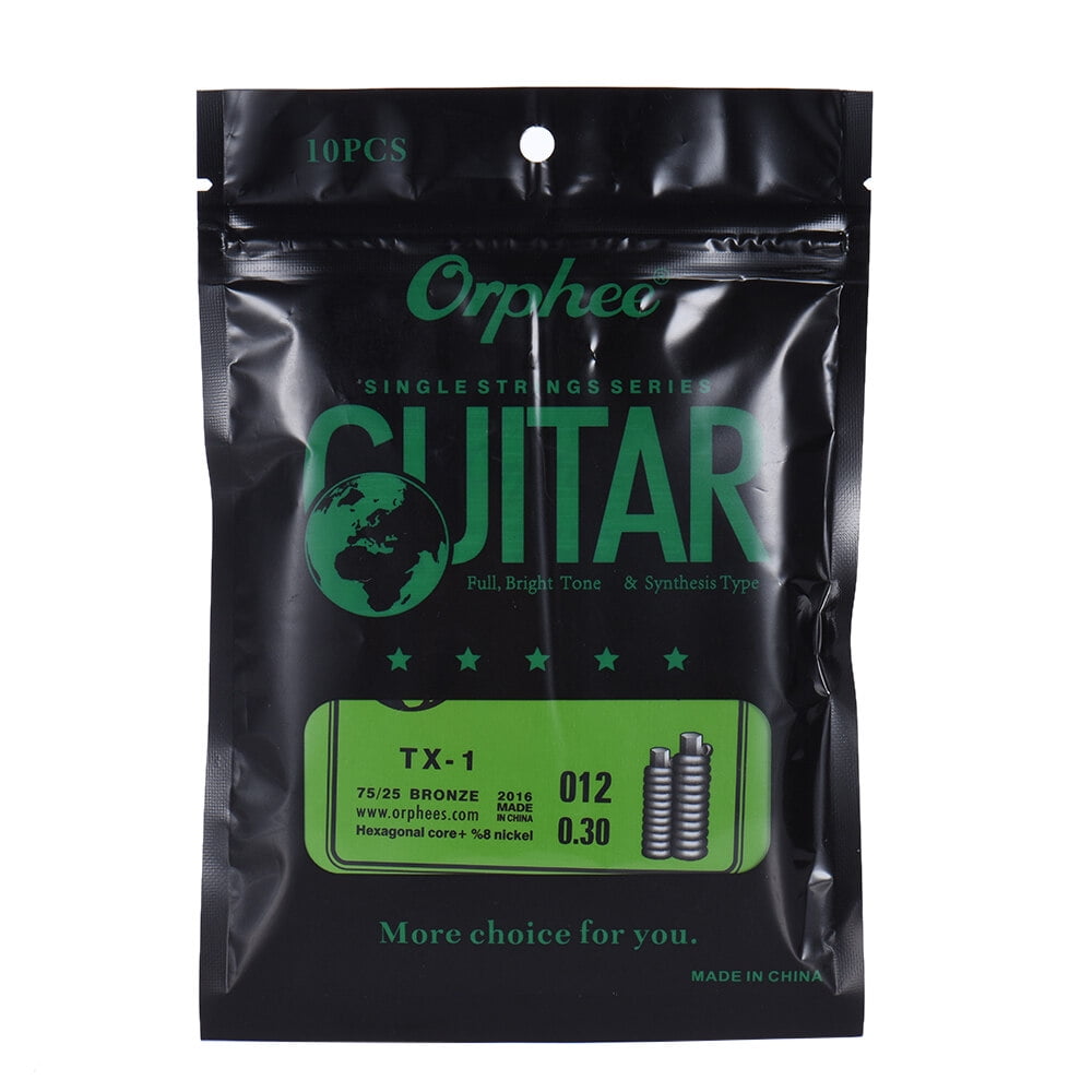 Orphee TX-1 Single String Replacement for Acoustic Folk Guitar 1st E ...