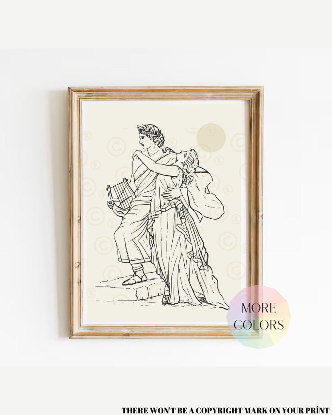 Orpheus And Eurydice, Greek Mythology Art, Valentine'S Day Gift ...