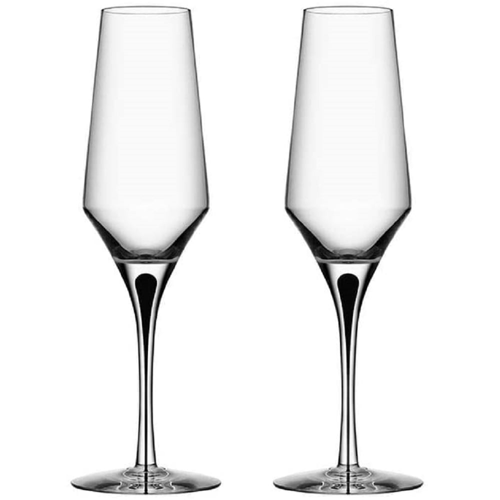 Orrefors Metropol Crystal Champagne Flute (Set of Two) - Walmart.com