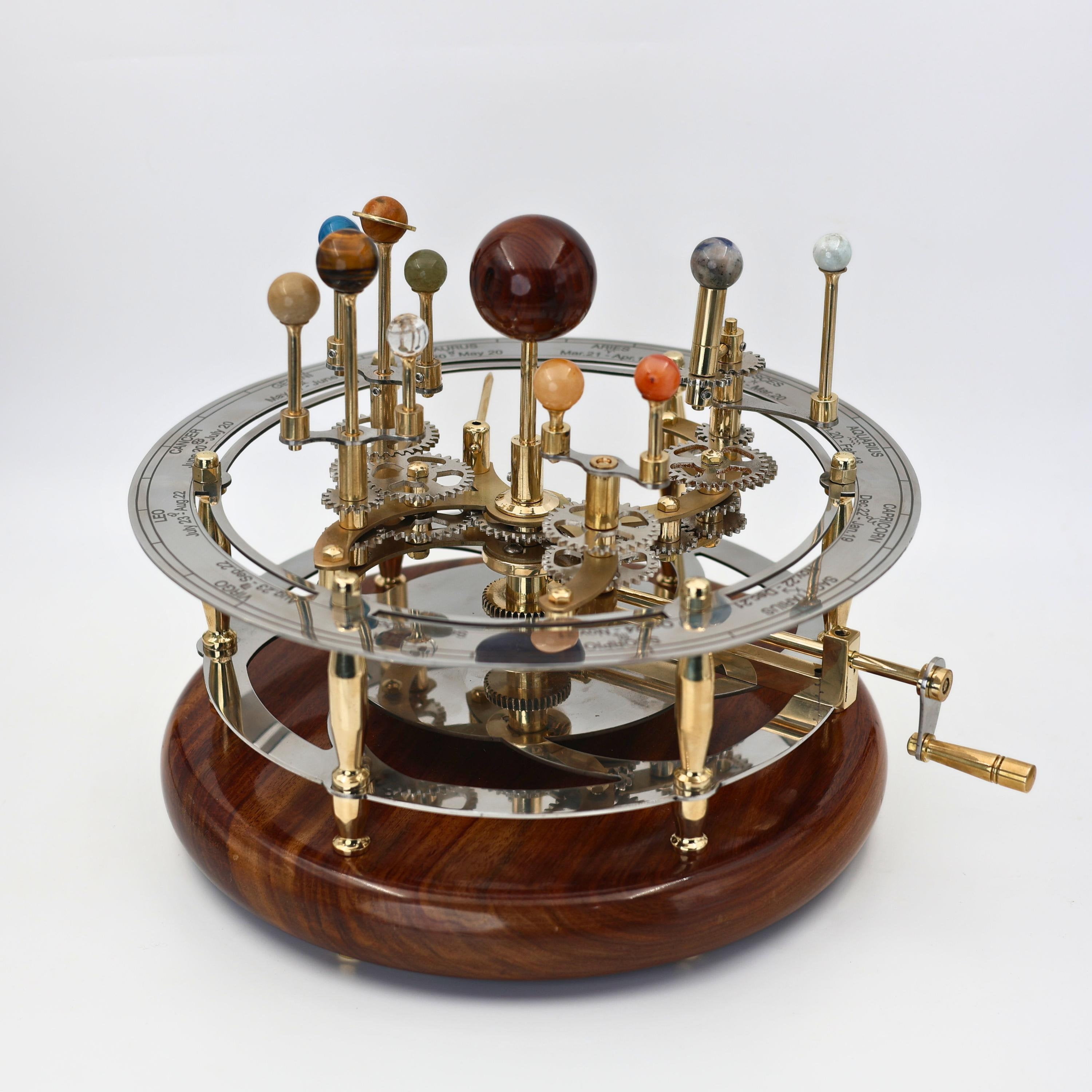 Orrery, A Perfect Art to Display in Your Office or Room, Planets Made of Semi Precious Stones, A ...
