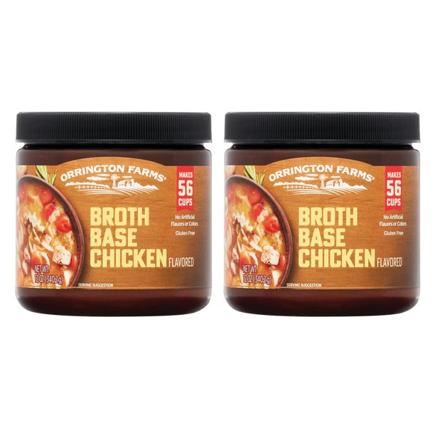 Orrington Farms Chicken Flavored Broth Base & Seasoning, 12 fl oz, Pack ...