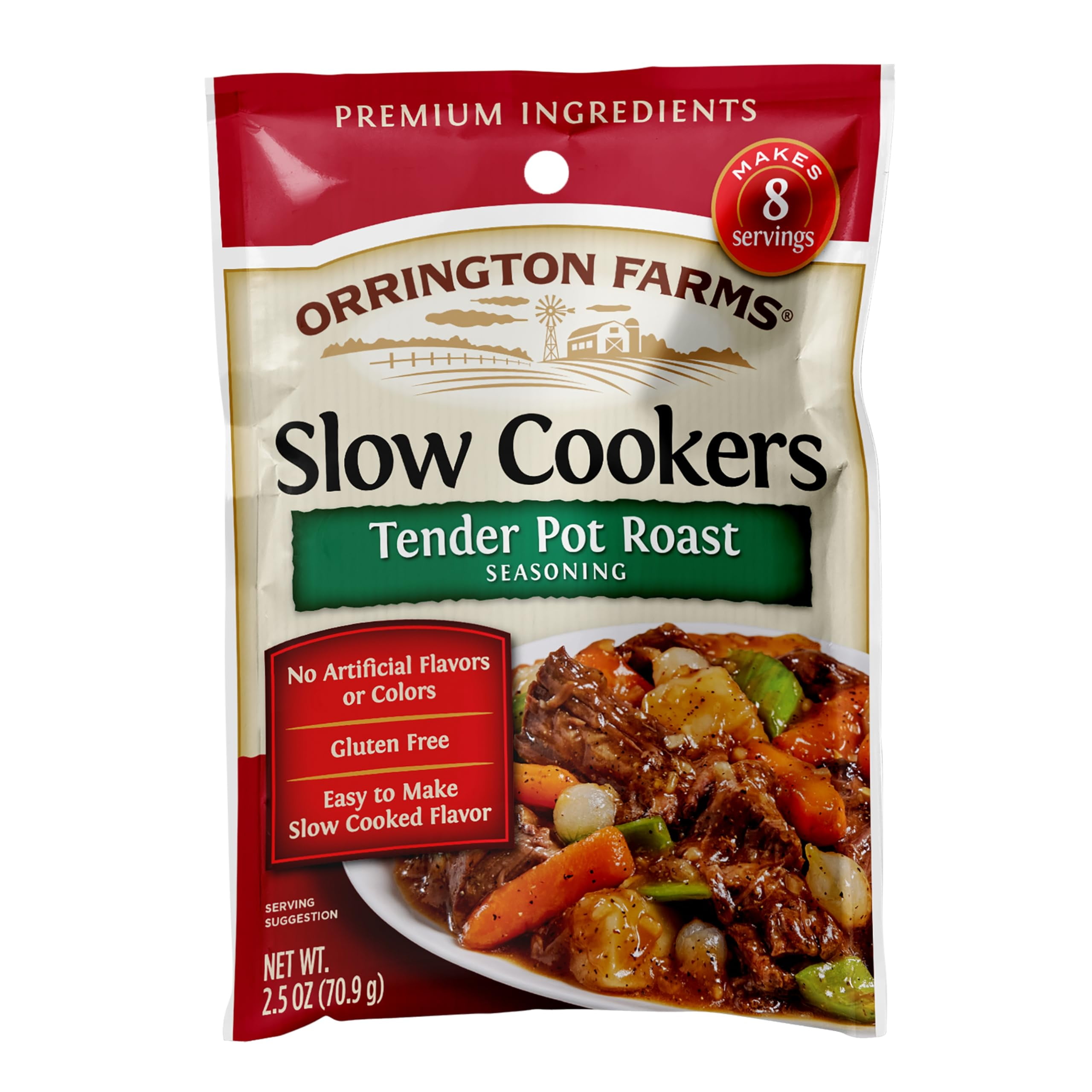 Orrington Farms Slow Cookers Seasoning Mix, 2.5 Oz, Tender Pot Roast ...