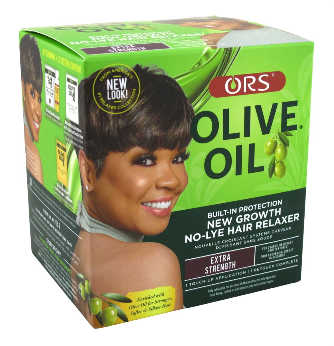 Ors Olive Oil No-Lye Relaxer New Growth Kit X-Strength (Pack of 3 ...