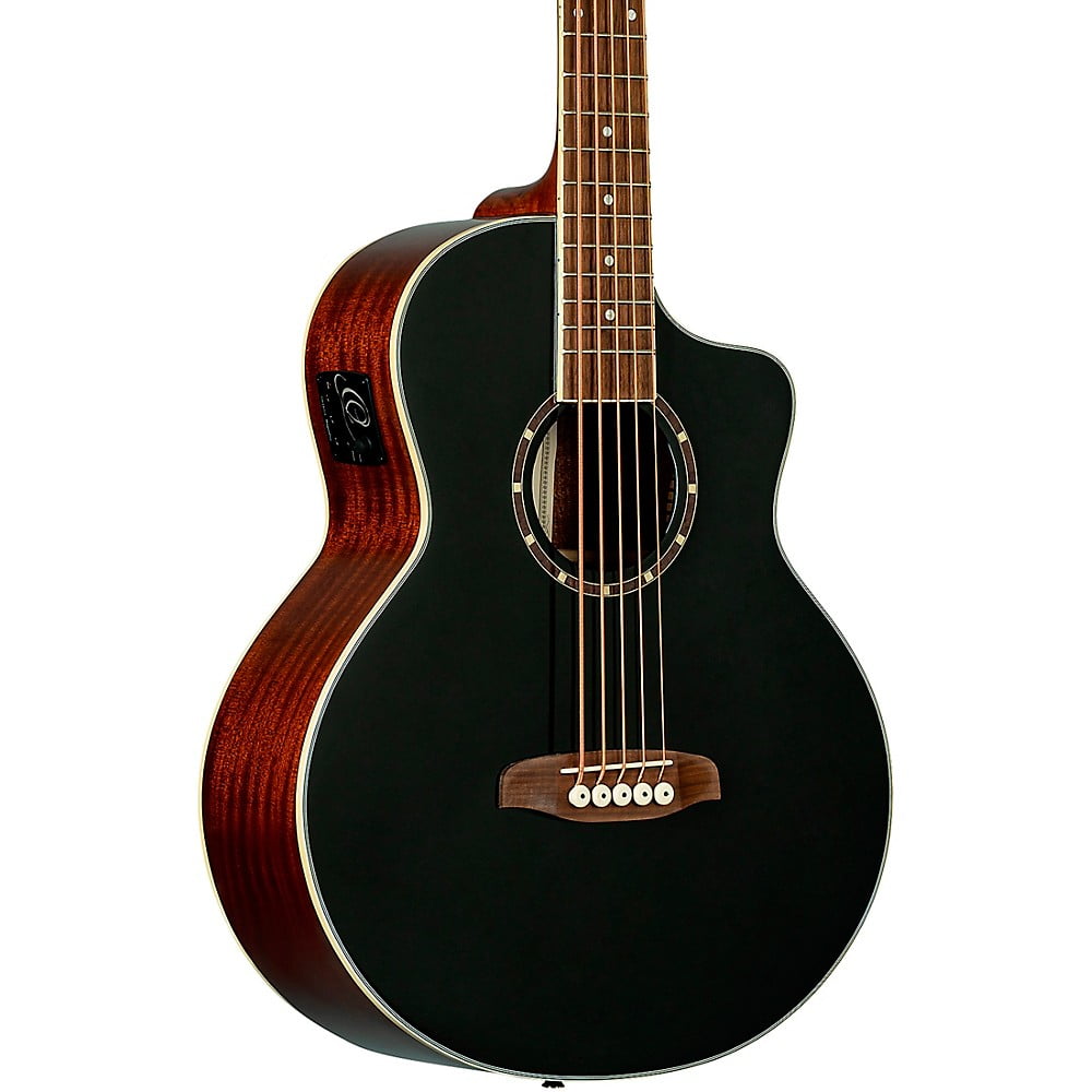 Ortega D8CE-5 5-String Acoustic-Electric Bass Guitar Black - Walmart.com