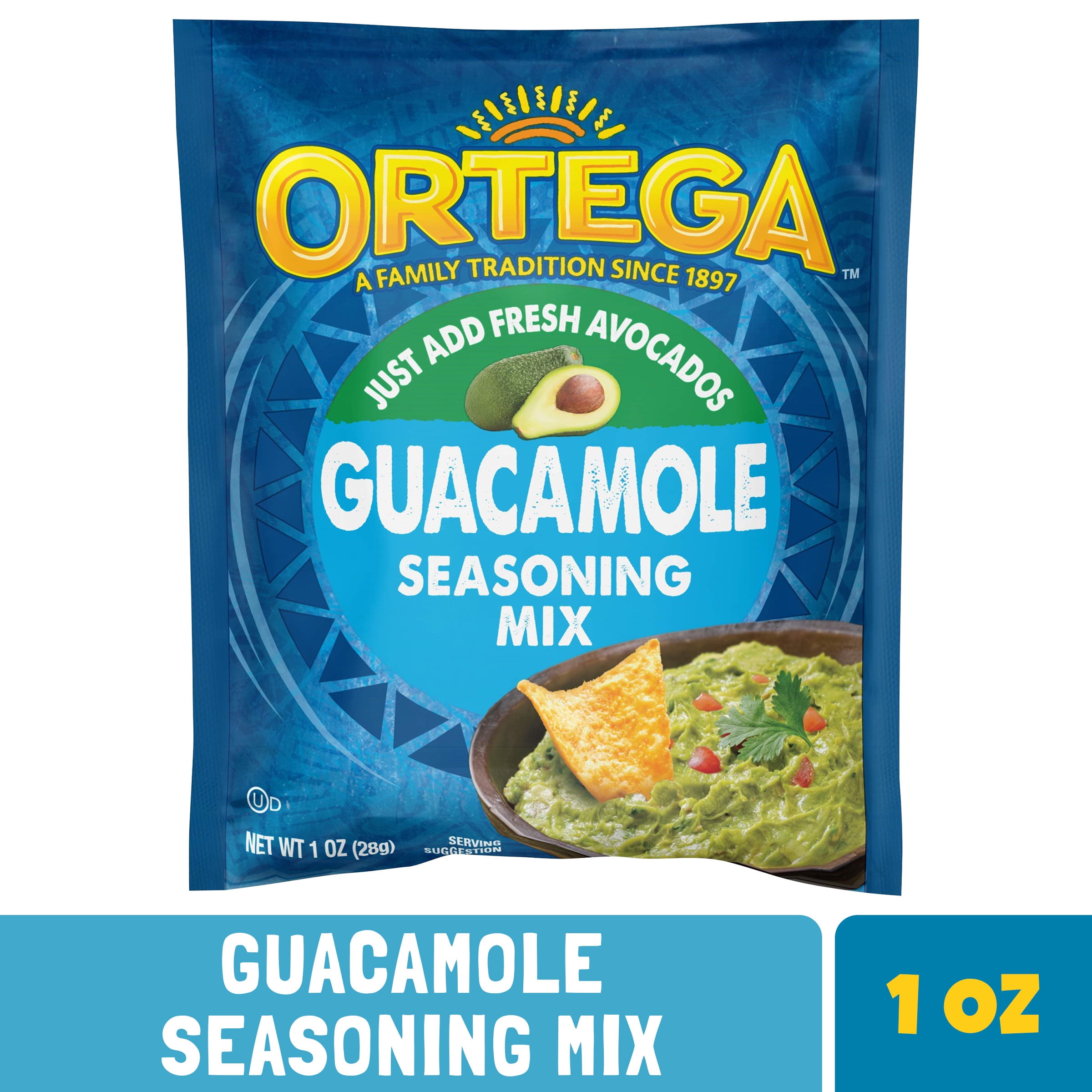 Ortega Guacamole Seasoning Mix, Kosher, 1 oz Packet - Walmart.com