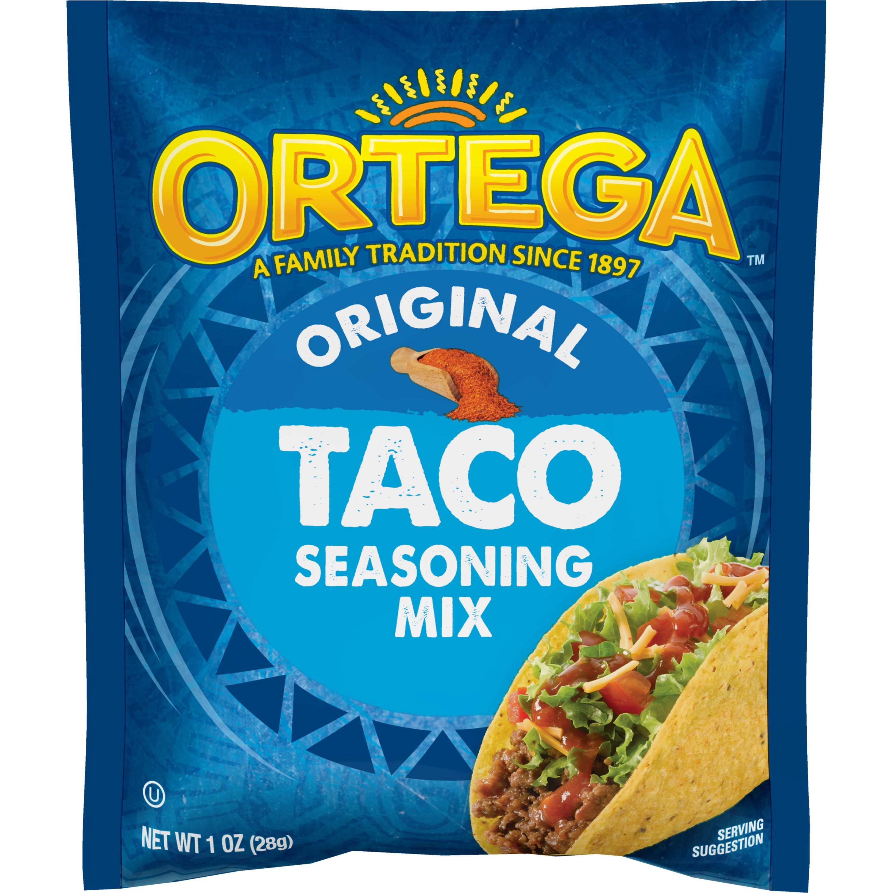 Ortega Taco Seasoning Mix 1 oz Packet Kosher Mexican Spices for Tacos ...
