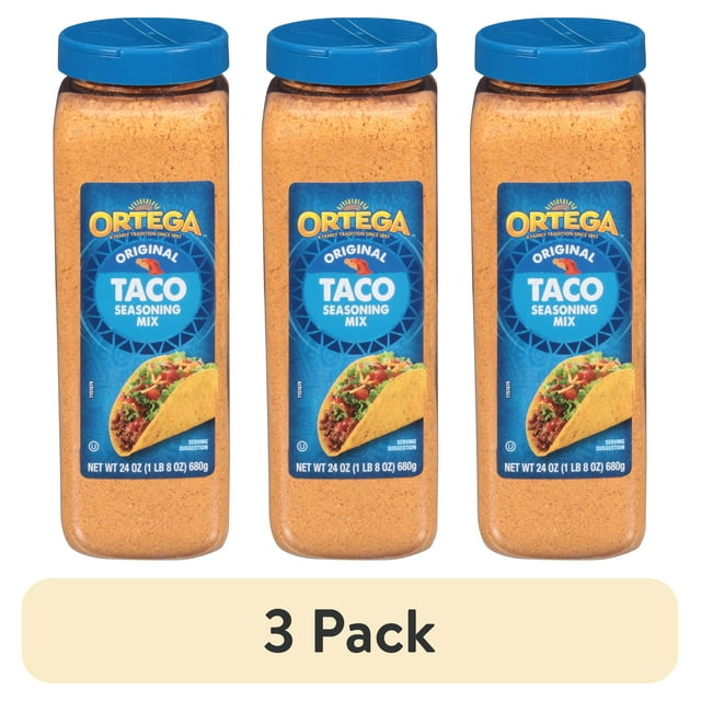 (3 pack) Ortega Original Taco Seasoning Mix, Kosher, 24 oz - Walmart.com