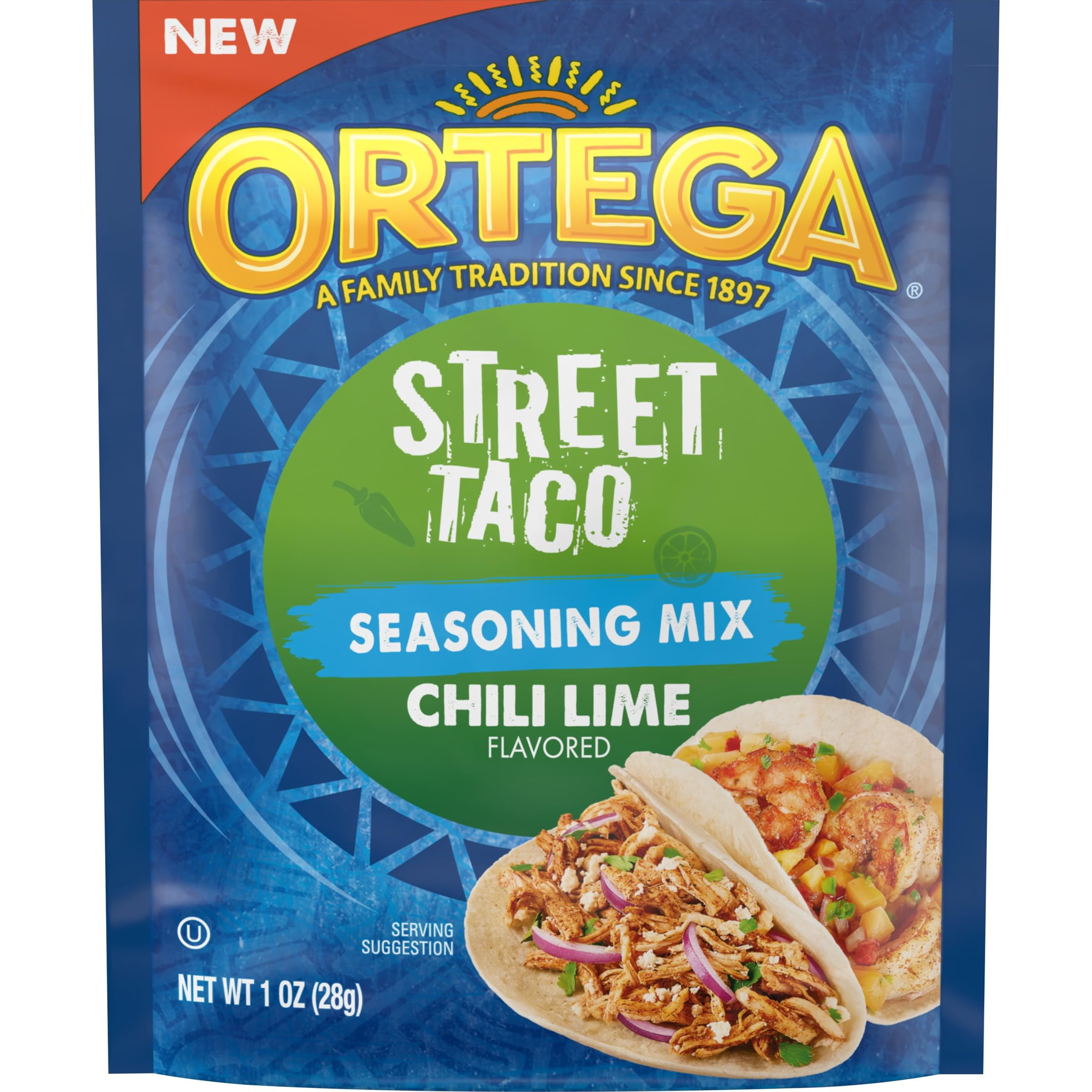 Ortega Street Taco Seasoning TSF6 Mix, Chili Lime, 1 Ounce (Pack of 12 ...