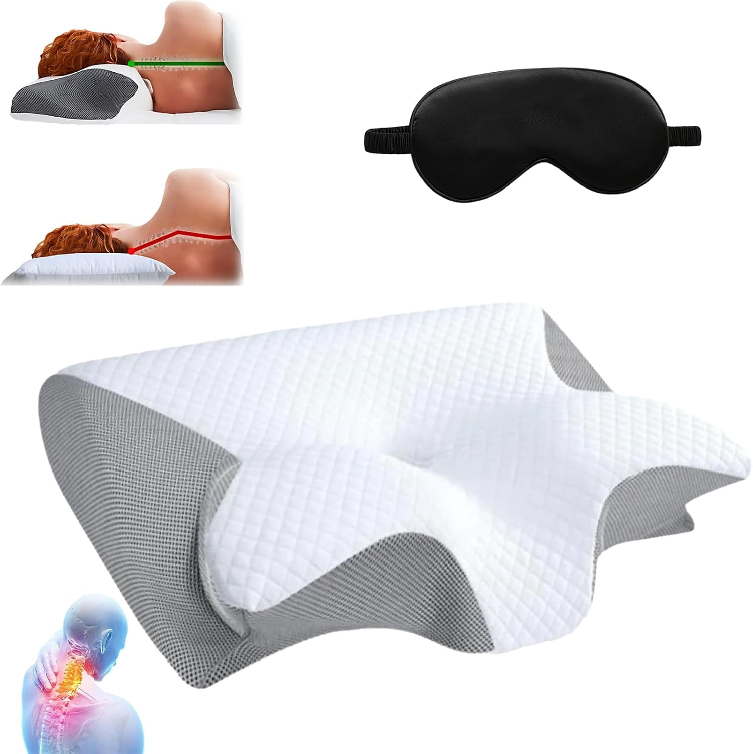Orthinex Cervical Neck Pillow, Ergonomic Neck Support Pillow, Ergonomic ...