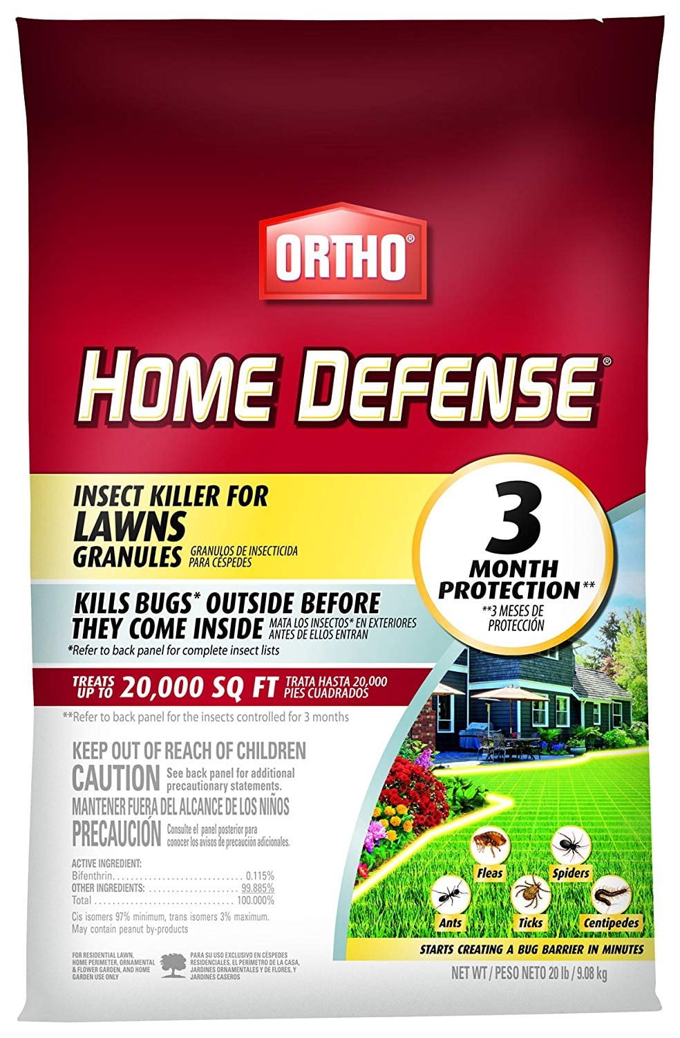 Ortho 0167210 Home Defense Lawns Granule Insect Killer, 20 LB - Walmart.com