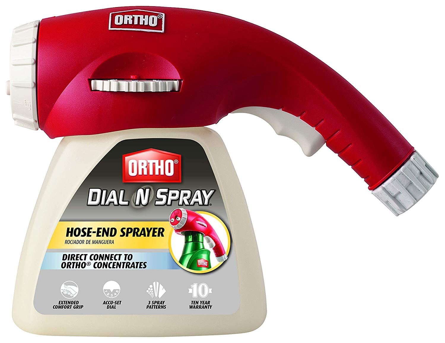 Ortho Dial N Spray Hose End Sprayer, 14 Dial Settings, 3 Spray Patterns ...