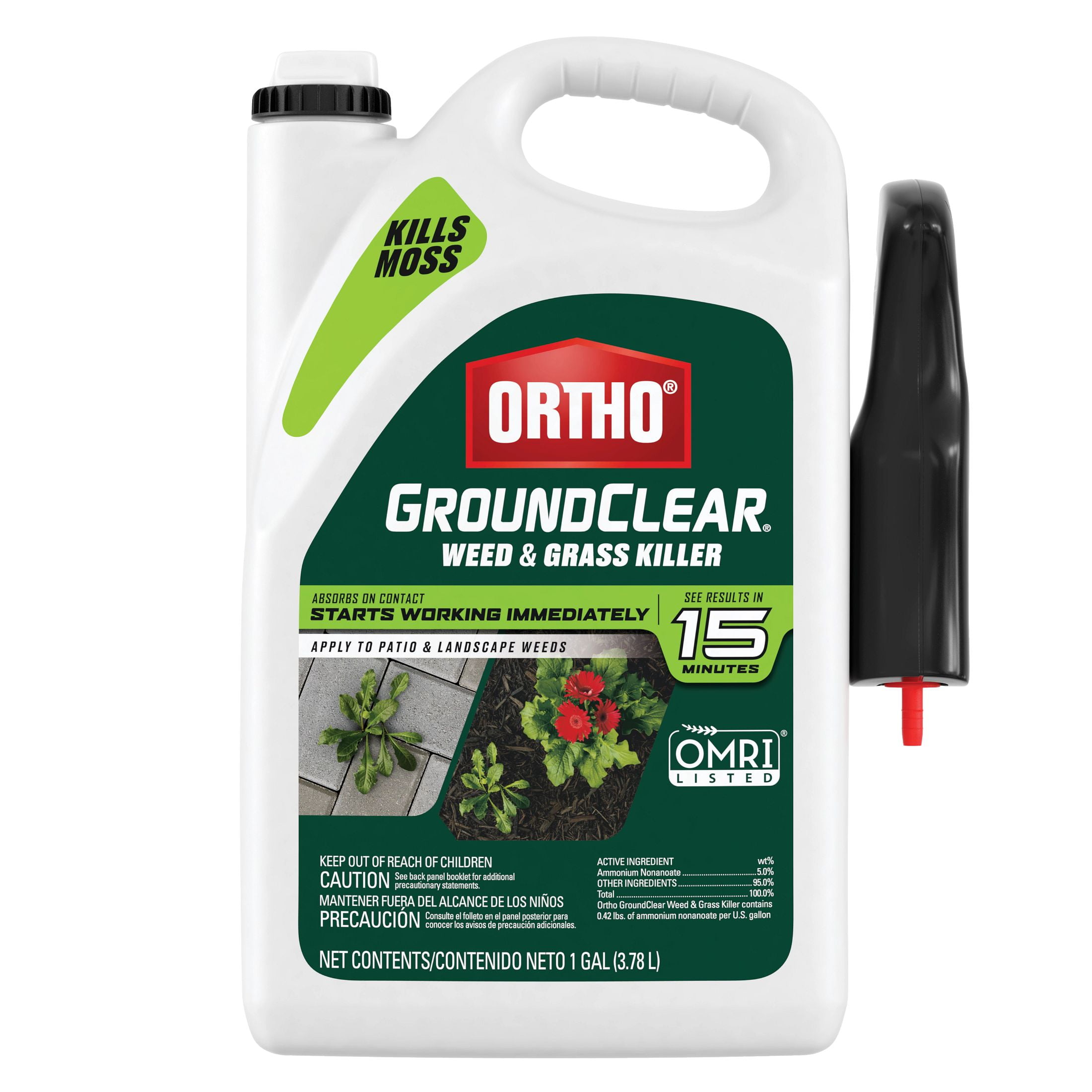 Ortho GroundClear Weed and Grass Killer, Kills Moss and More, OMRI ...