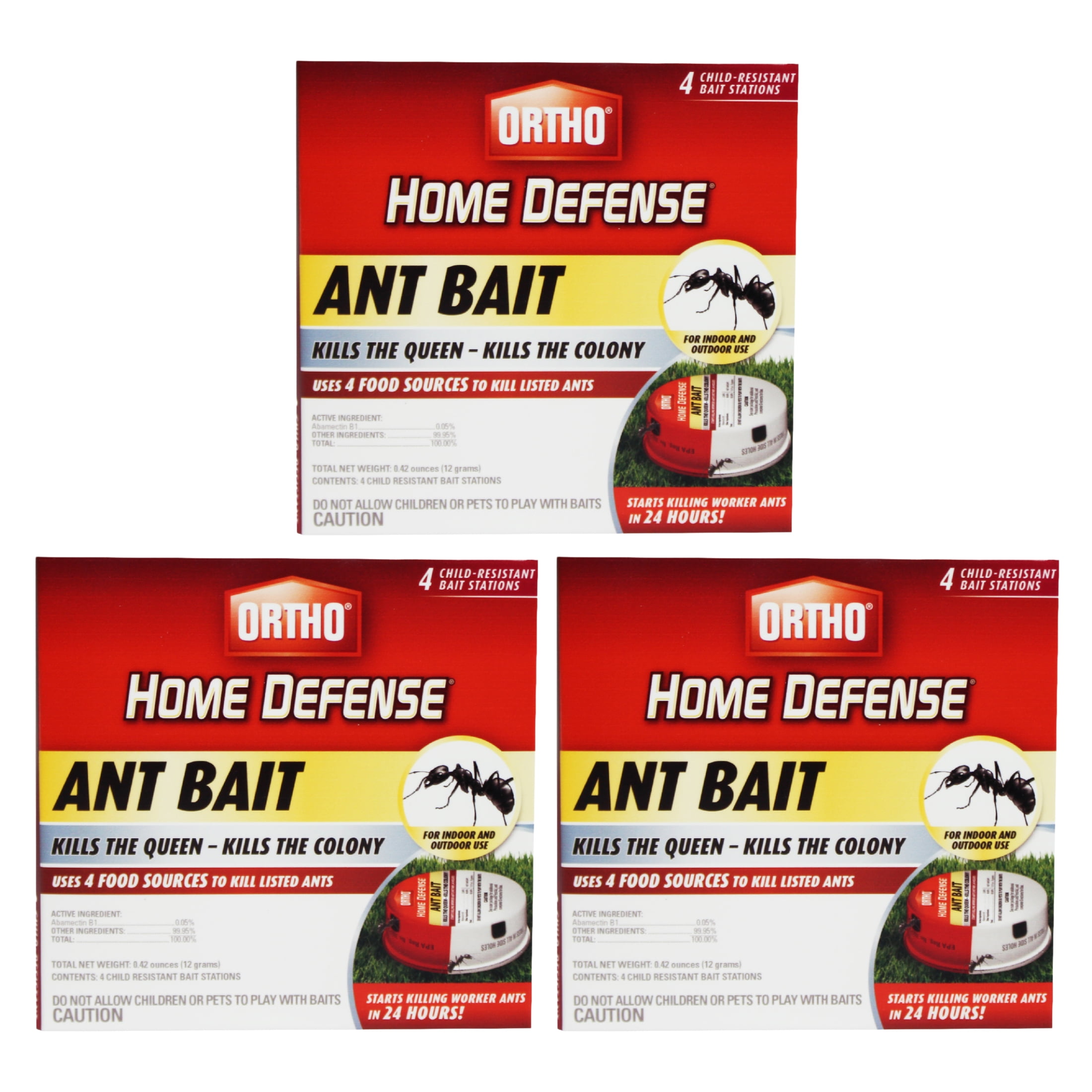 Ortho Home Defense Indoor/Outdoor Metal Ant Bait Stations - 12 Traps ...