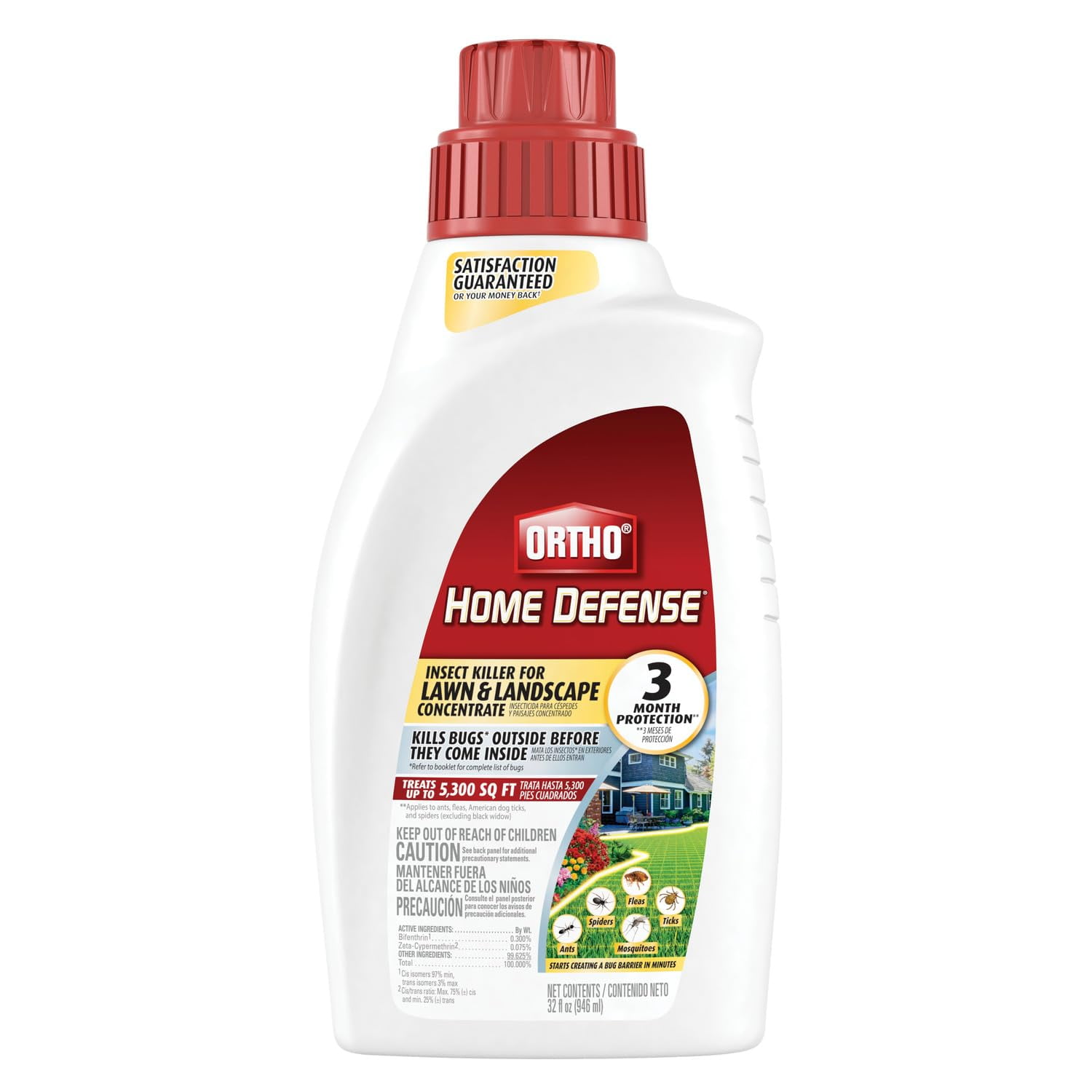 Ortho Home Defense Insect Killer for Lawn & Landscape Concentrate ...