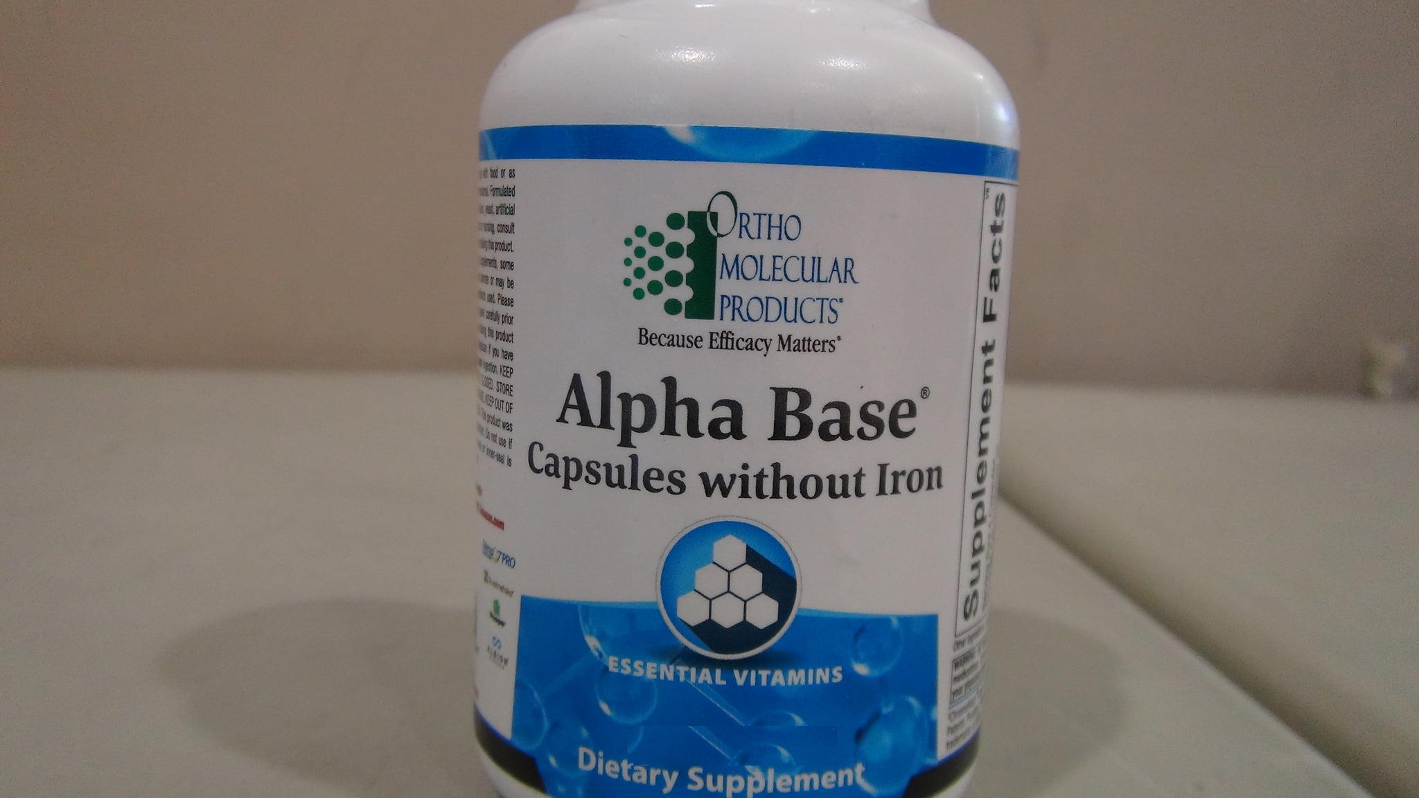 Ortho Molecular Products Alpha Base Capsules Without Iron 120 Capsules ...