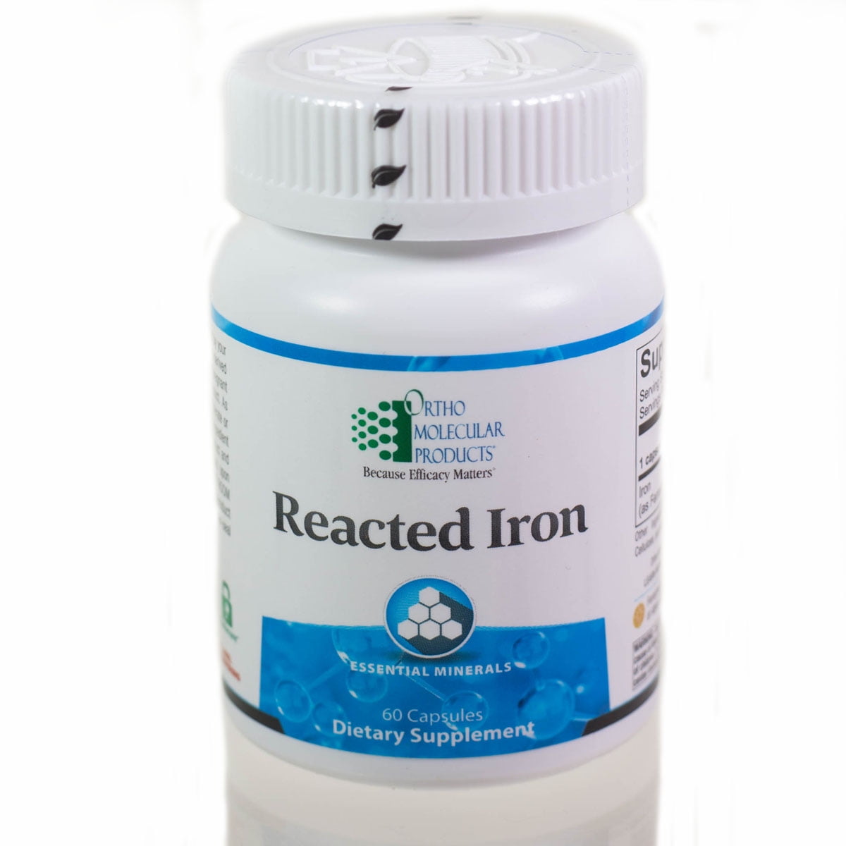 Ortho Molecular Reacted Iron Ferrous Sulfate Supplement, 60 Capsules ...