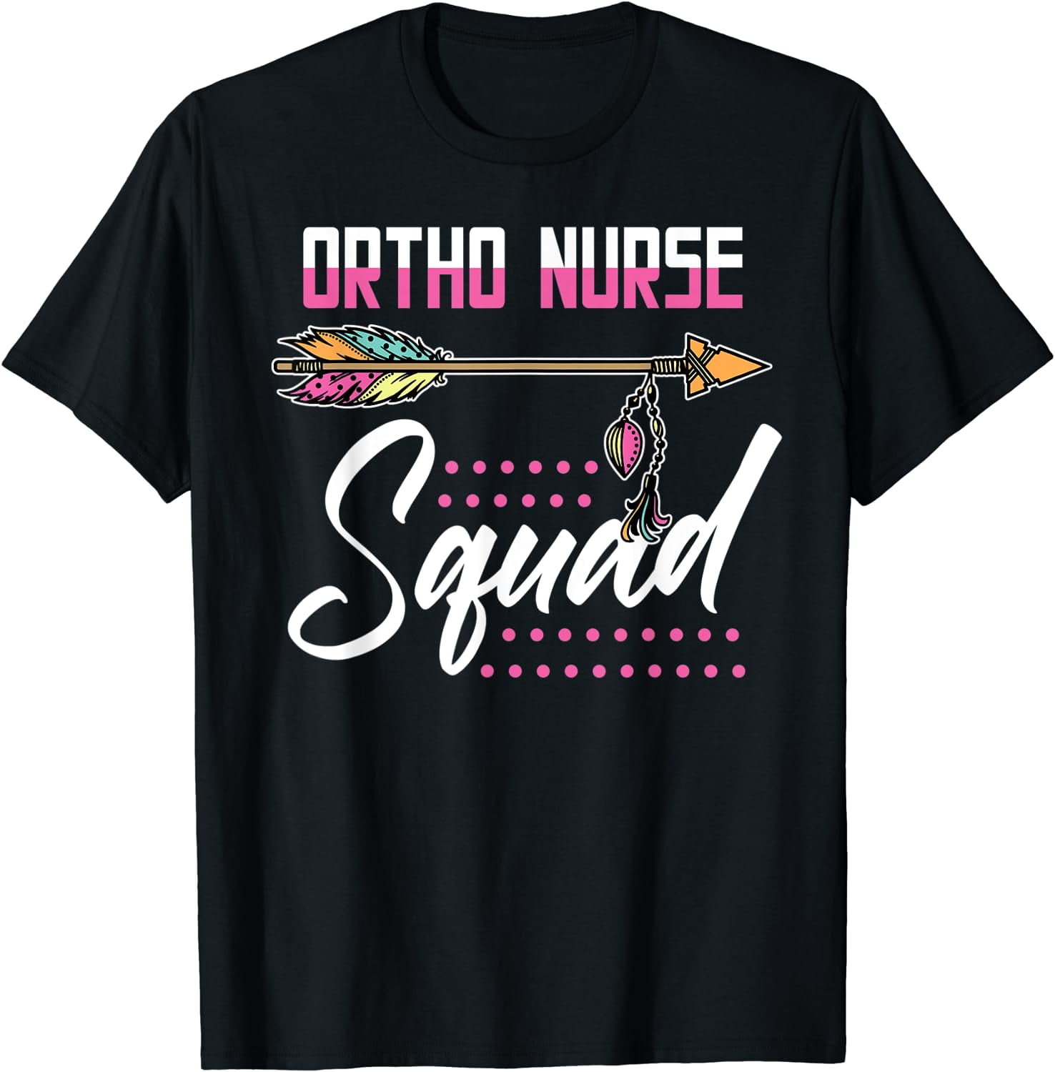 Ortho Nurse Squad Cute Proud Medical Crew Matching Girl T-Shirt ...