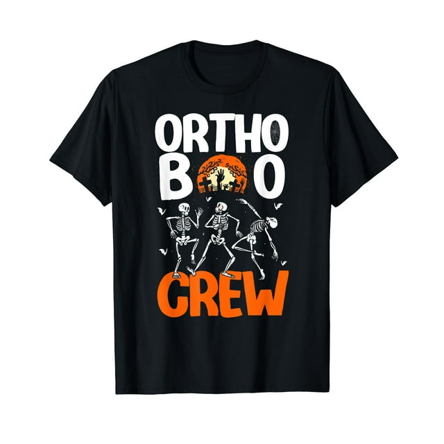 Ortho Squad Spooky Ortho Orthopedic Halloween Boo Crew T-Shirt ...