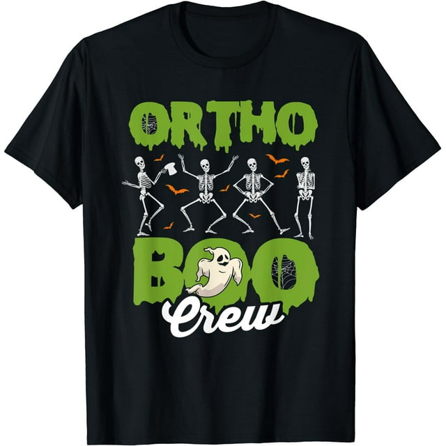 Ortho Squad Spooky Ortho Orthopedic Halloween Boo Crew T-Shirt ...