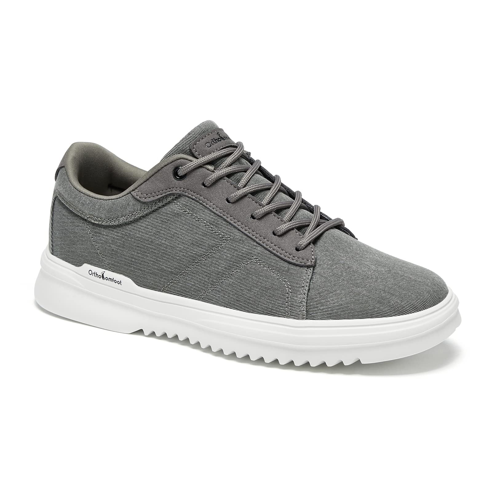 Orthocomfoot Mens Arch Support Shoes With Lace Up Design Leisure Sneaker For Plantar Fasciitis
