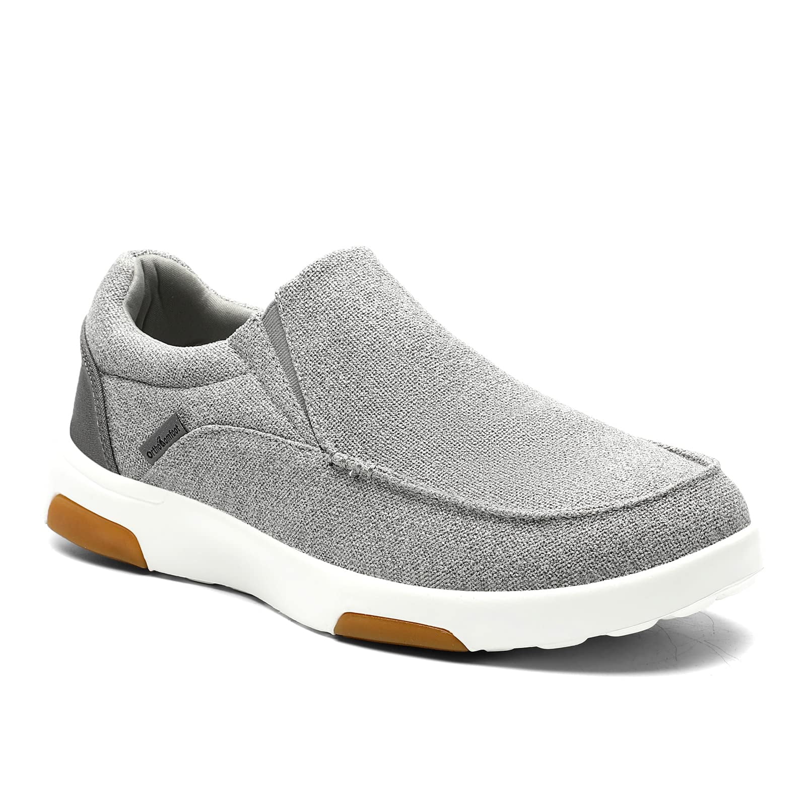 OrthoComfoot Men's Slip On Loafers,Arch Support Boat Shoes for Plantar ...