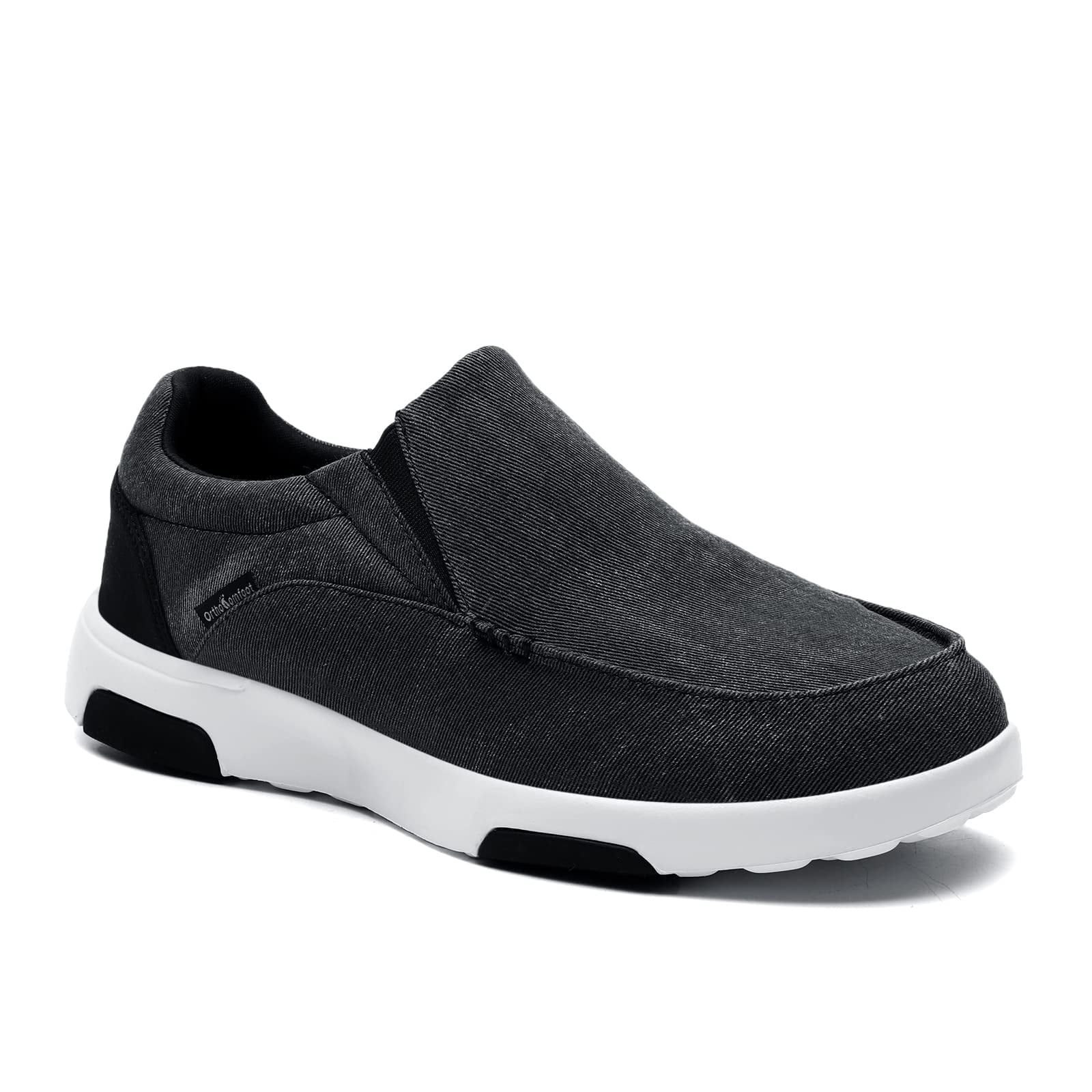 OrthoComfoot Men's Slip On Loafers,Arch Support Boat Shoes for Plantar ...