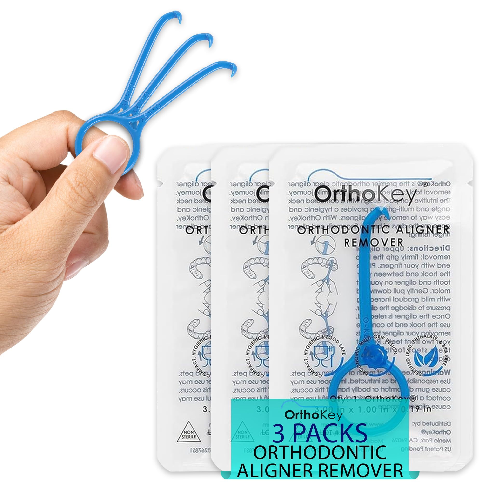 OrthoKey Clear Aligner Removal Tool - Expert Grabber Remover for ...