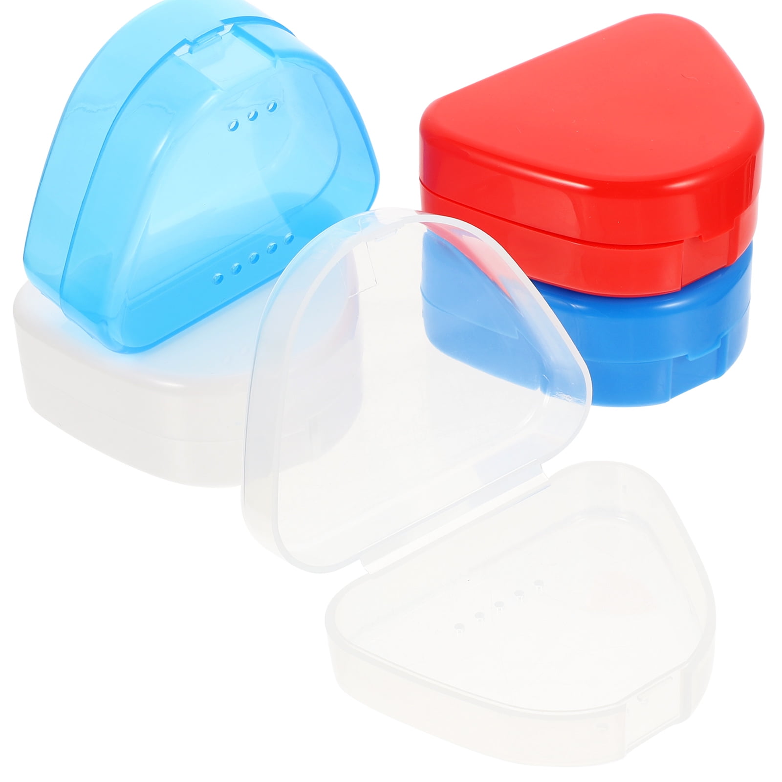 Eease 5Pcs Denture Bath Case Portable Brace Retainer Box Denture ...