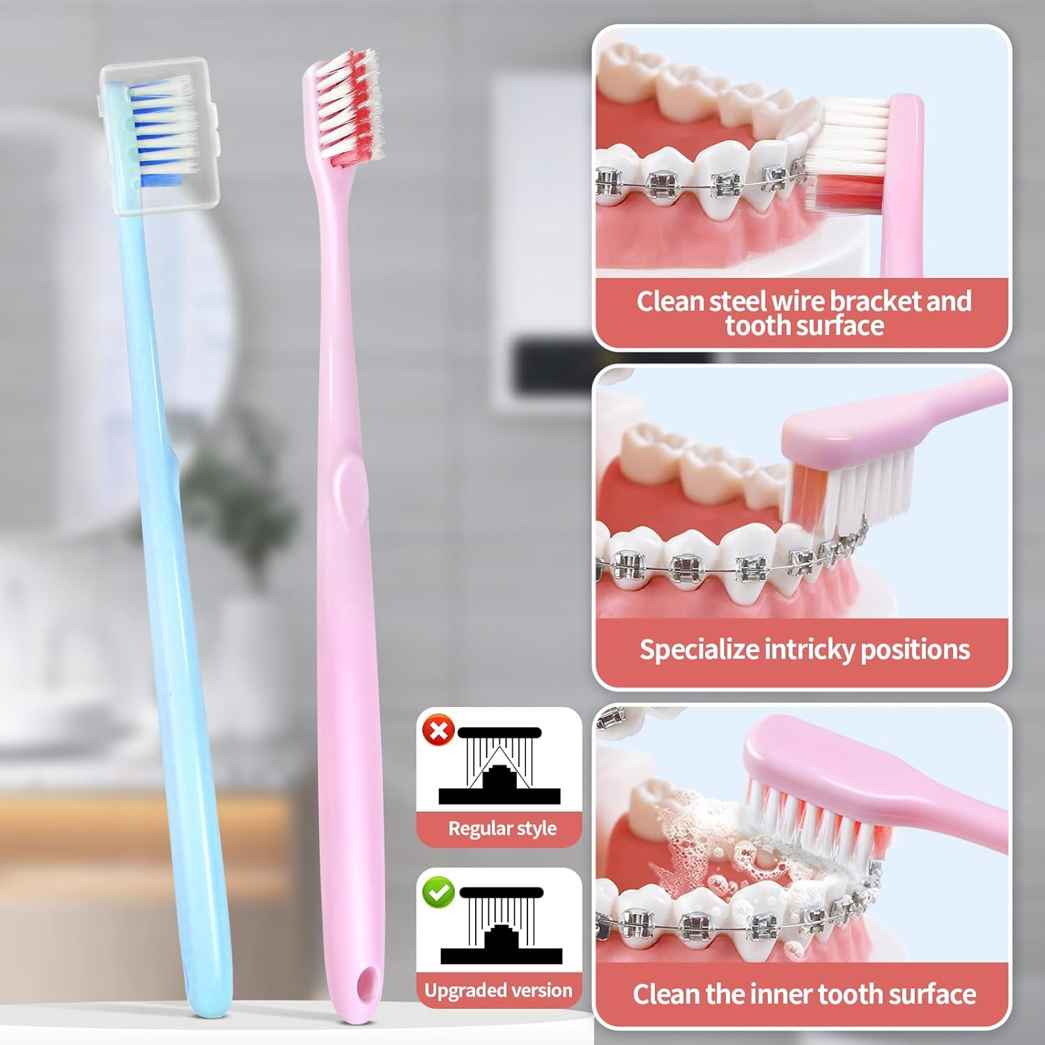 Orthodontic Care Kit for Invisalign Users – Includes V-Shape Toothbrush ...