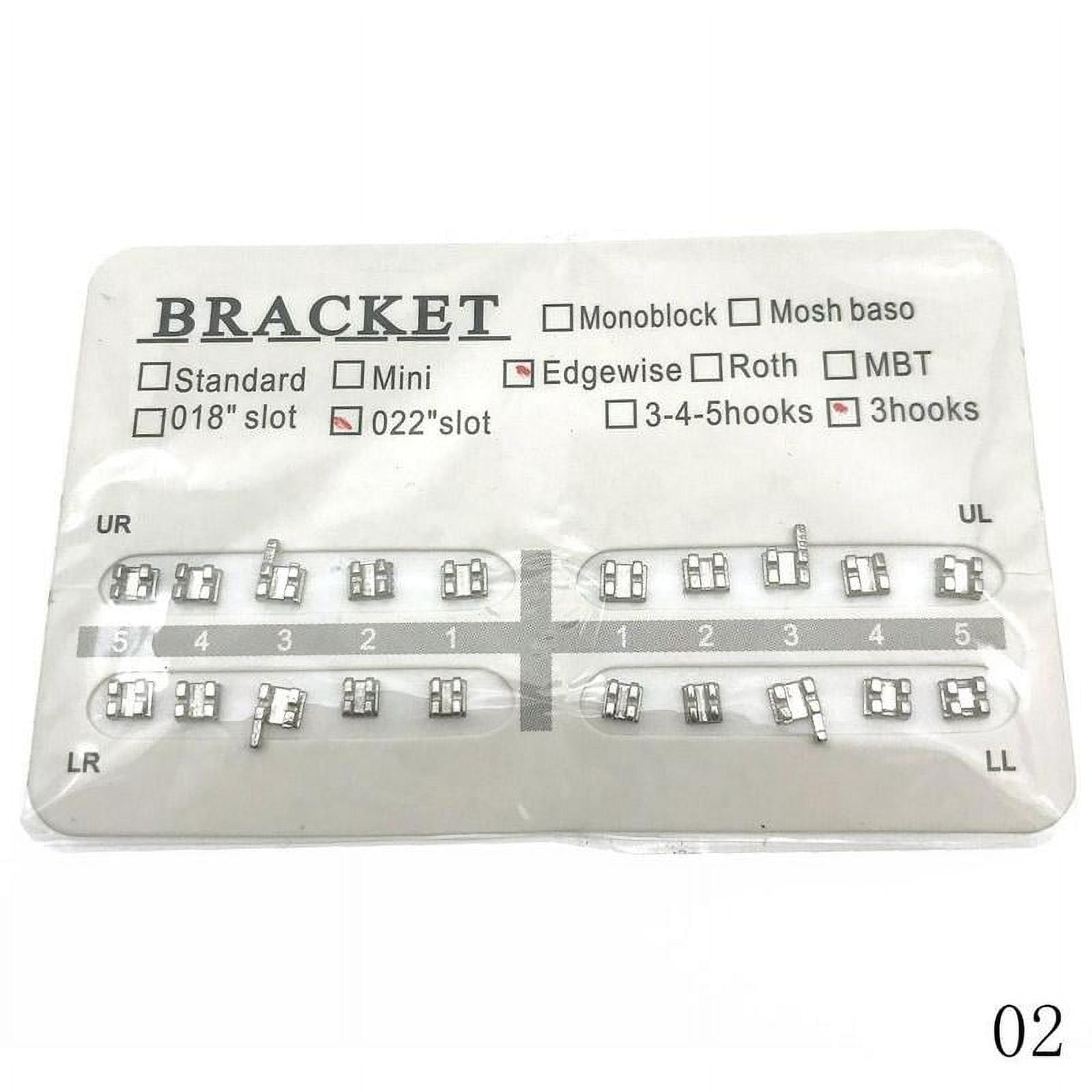 Orthodontic Dental No Hook 022" Slot Edgewise Metal Braces Brackets B ...
