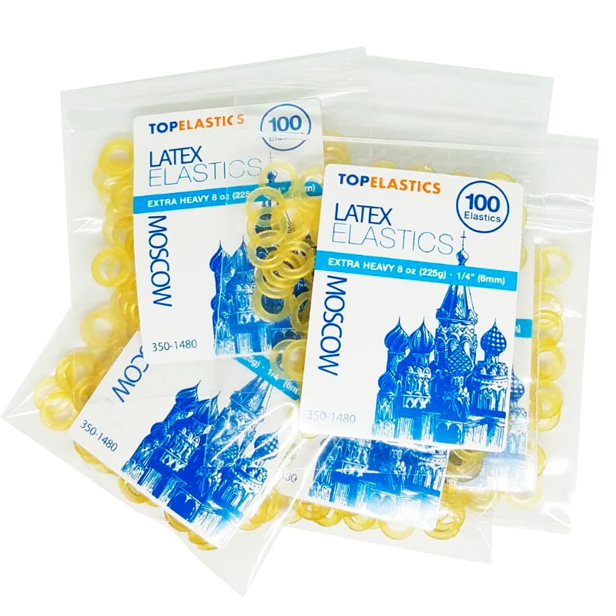 Orthodontic Intraoral Elastic - 50 bag x 100pcs - 1/4" X-Heavy 8oz ...